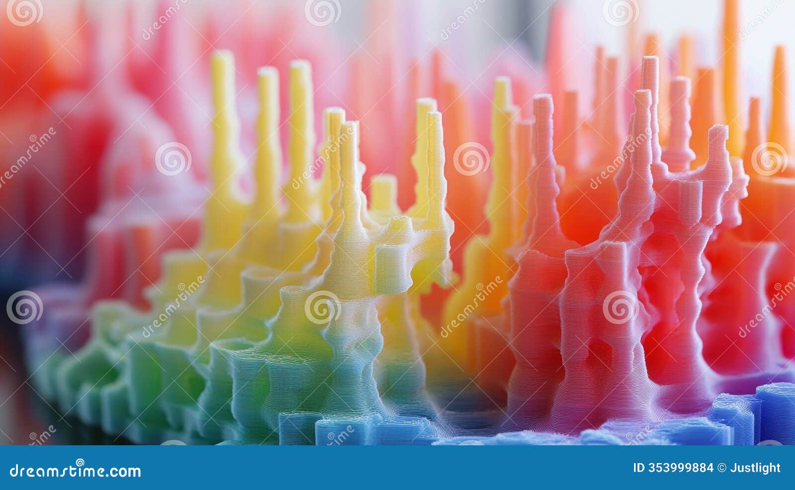 3d Printing is Creating a Colorful and Intricate Structure Stock ...