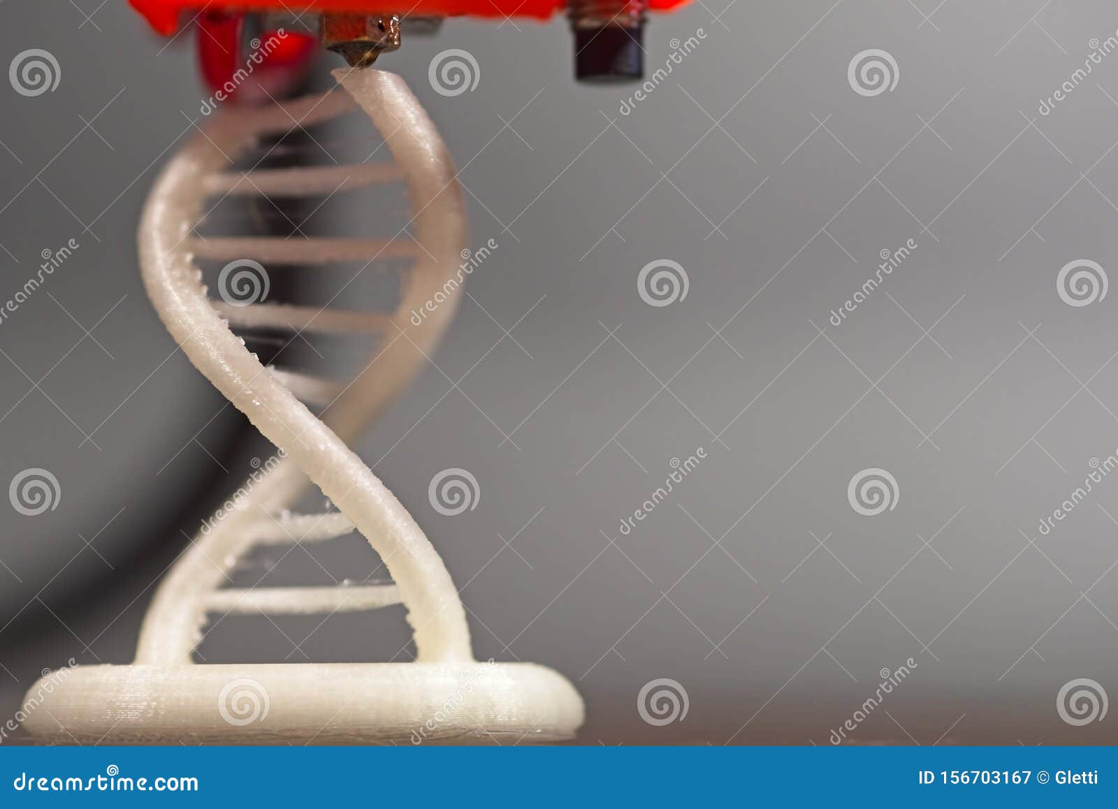 3D printing of DNA model stock image. Image of biochemistry - 156703167
