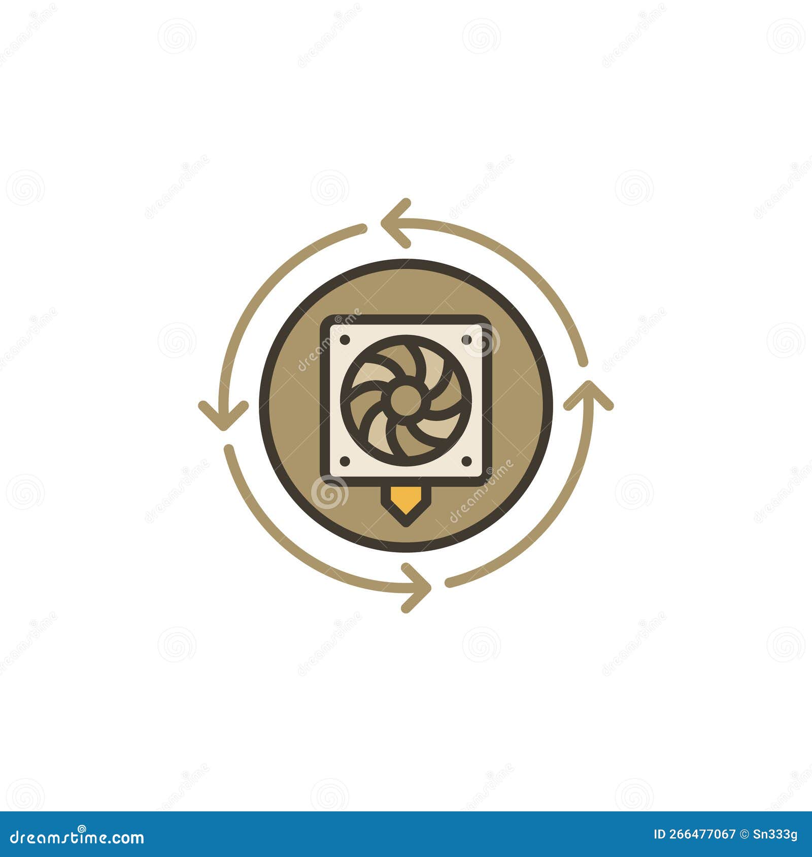 3D Printing Extruder Inside Arrows Vector Concept Colored Icon Stock ...