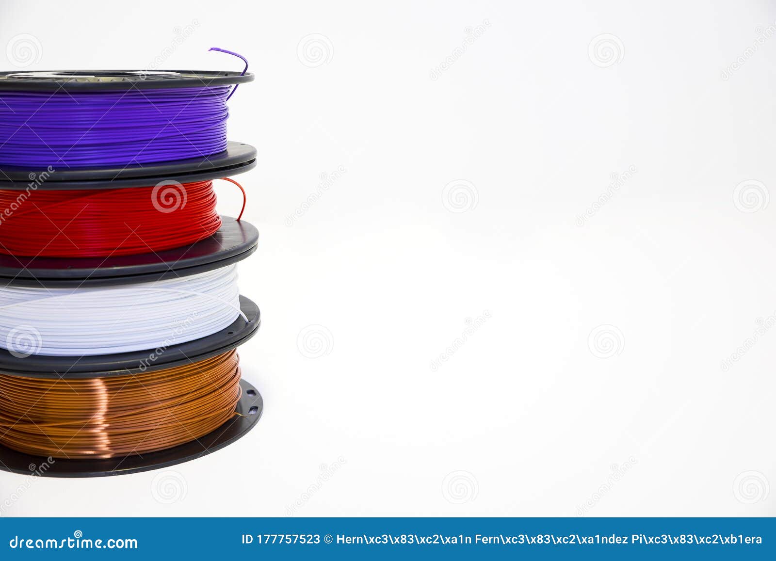 3D Printing Filament Reels for 3d Printers Stock Image - Image of ...