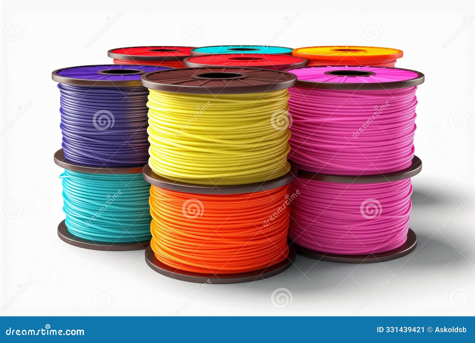 3d Printing Filament Spool Isolated On Transparent Background Royalty ...