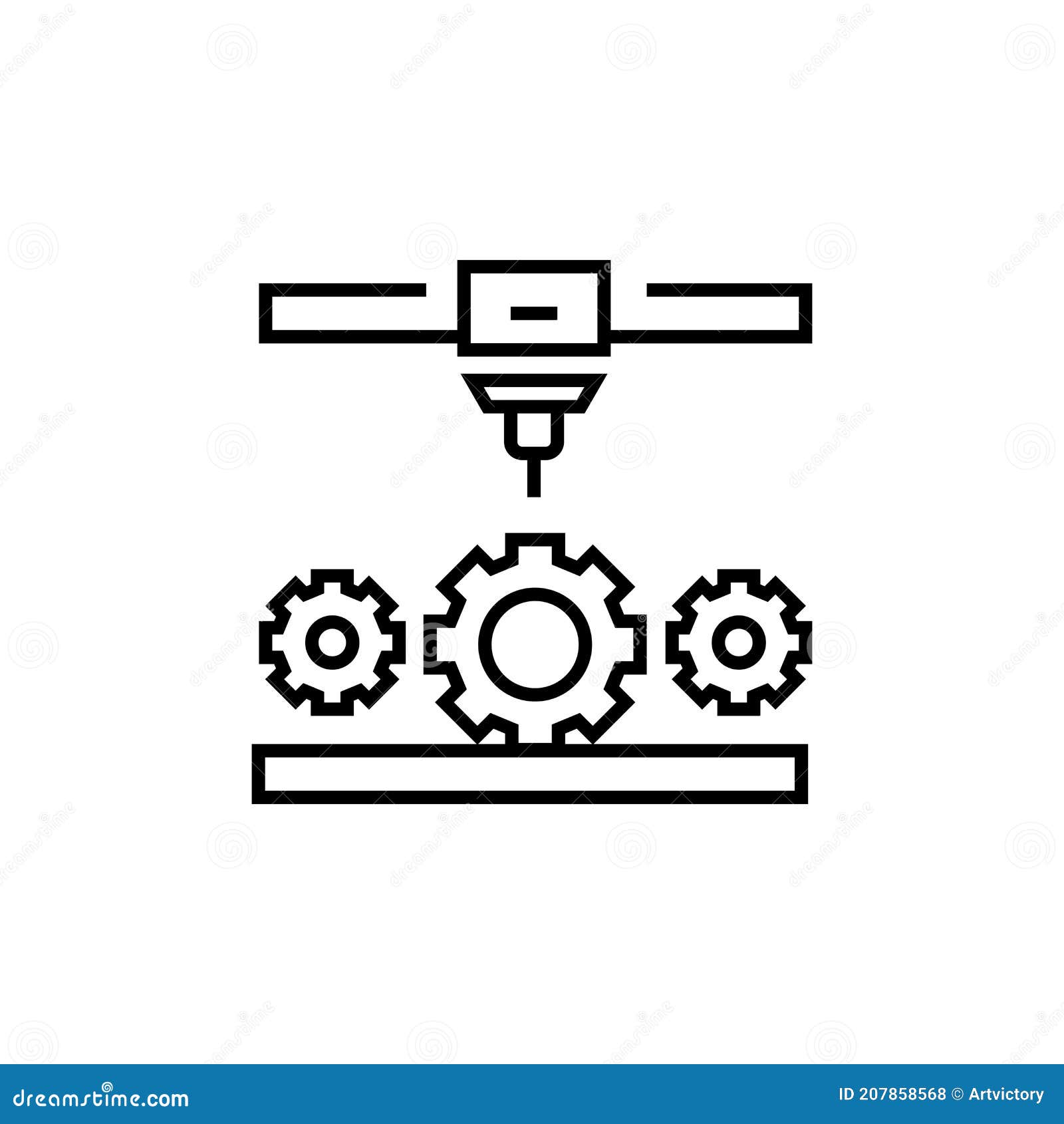3d Printing Icon. Industry Illustration Stock Illustration ...