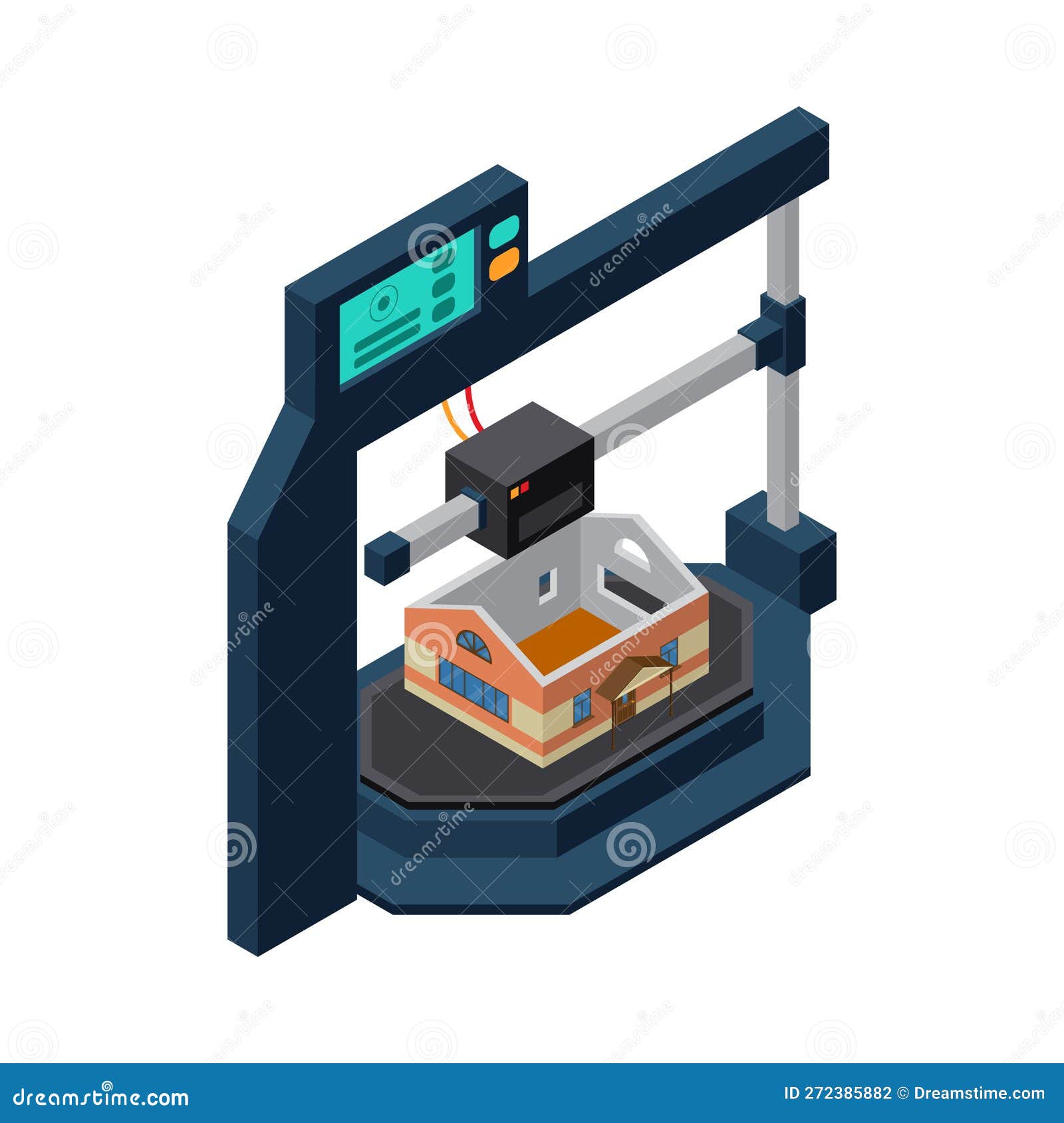 3D Printing Industry Icon stock vector. Illustration of automation ...