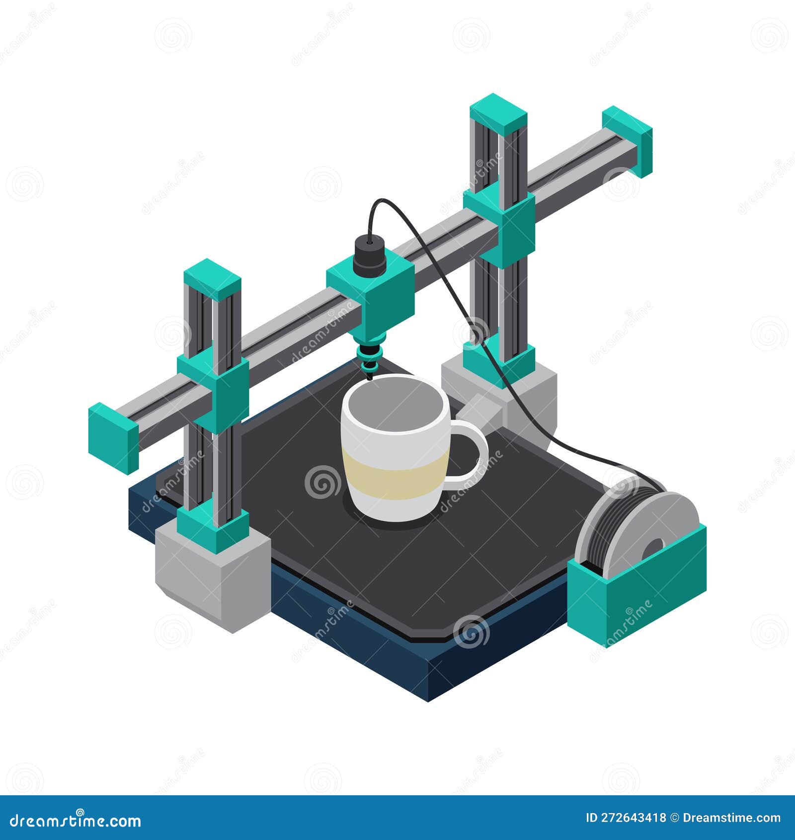3D Printing Industry Icon stock vector. Illustration of clipart - 272643418