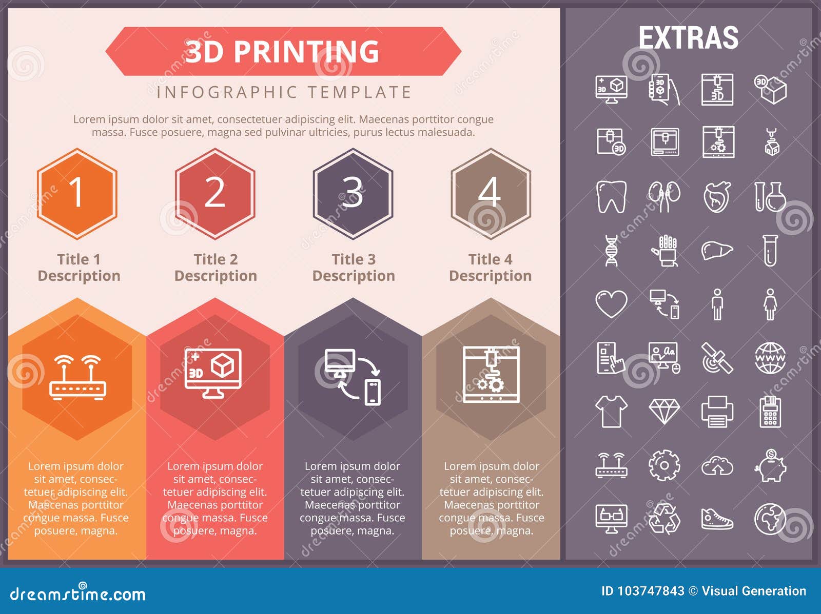 3D Printing Infographic Template and Elements. Stock Vector ...