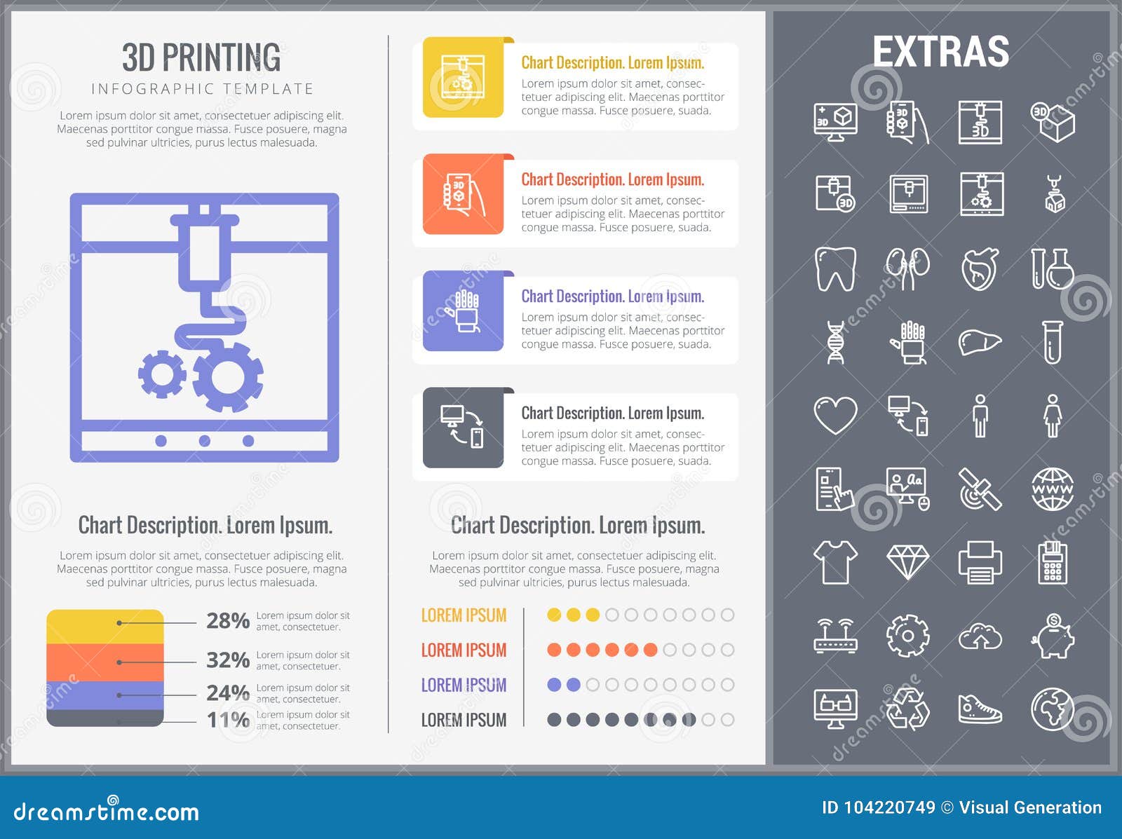 3D Printing Infographic Template and Elements. Stock Vector ...