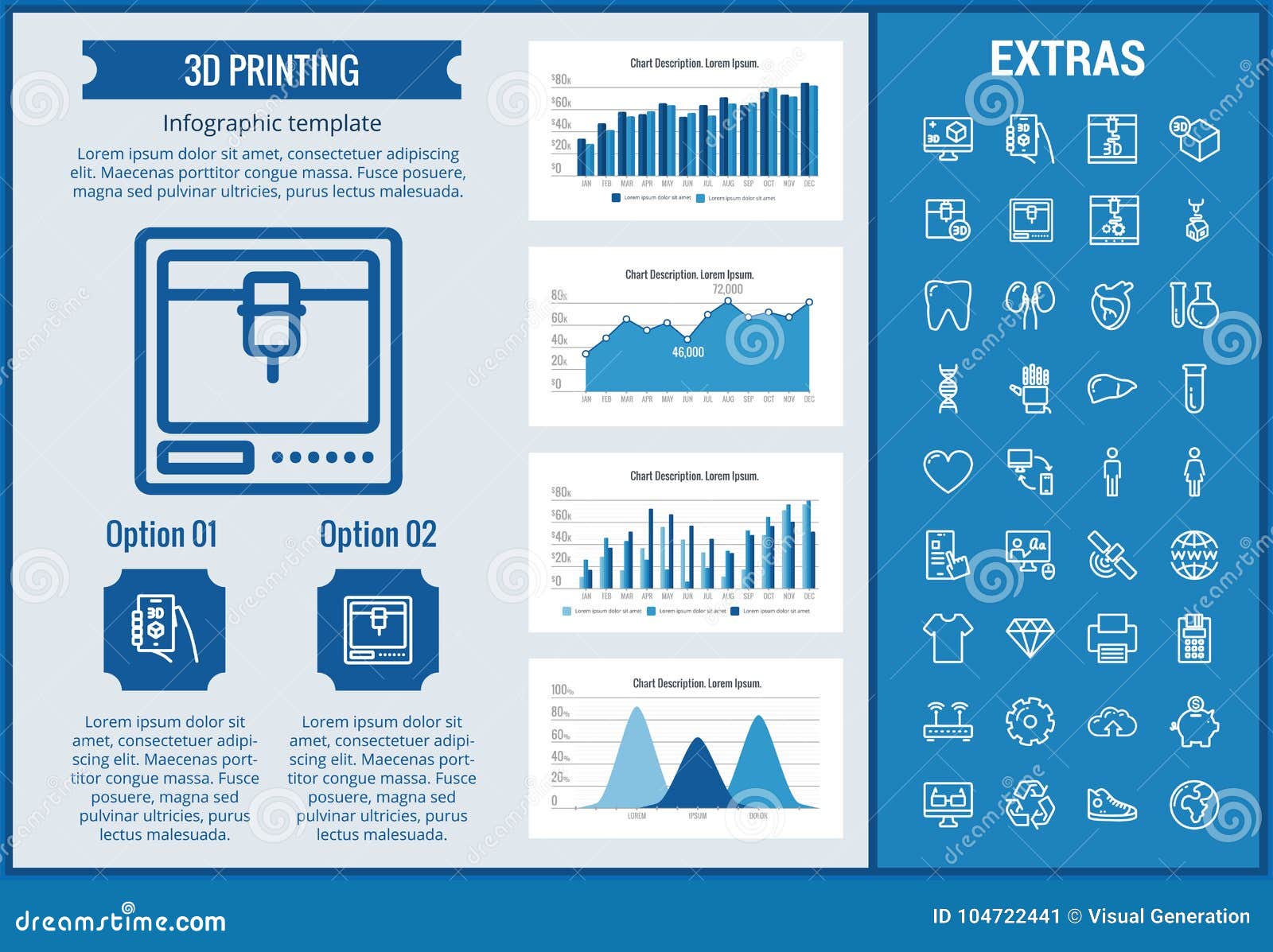3D Printing Infographic Template and Elements. Stock Vector ...