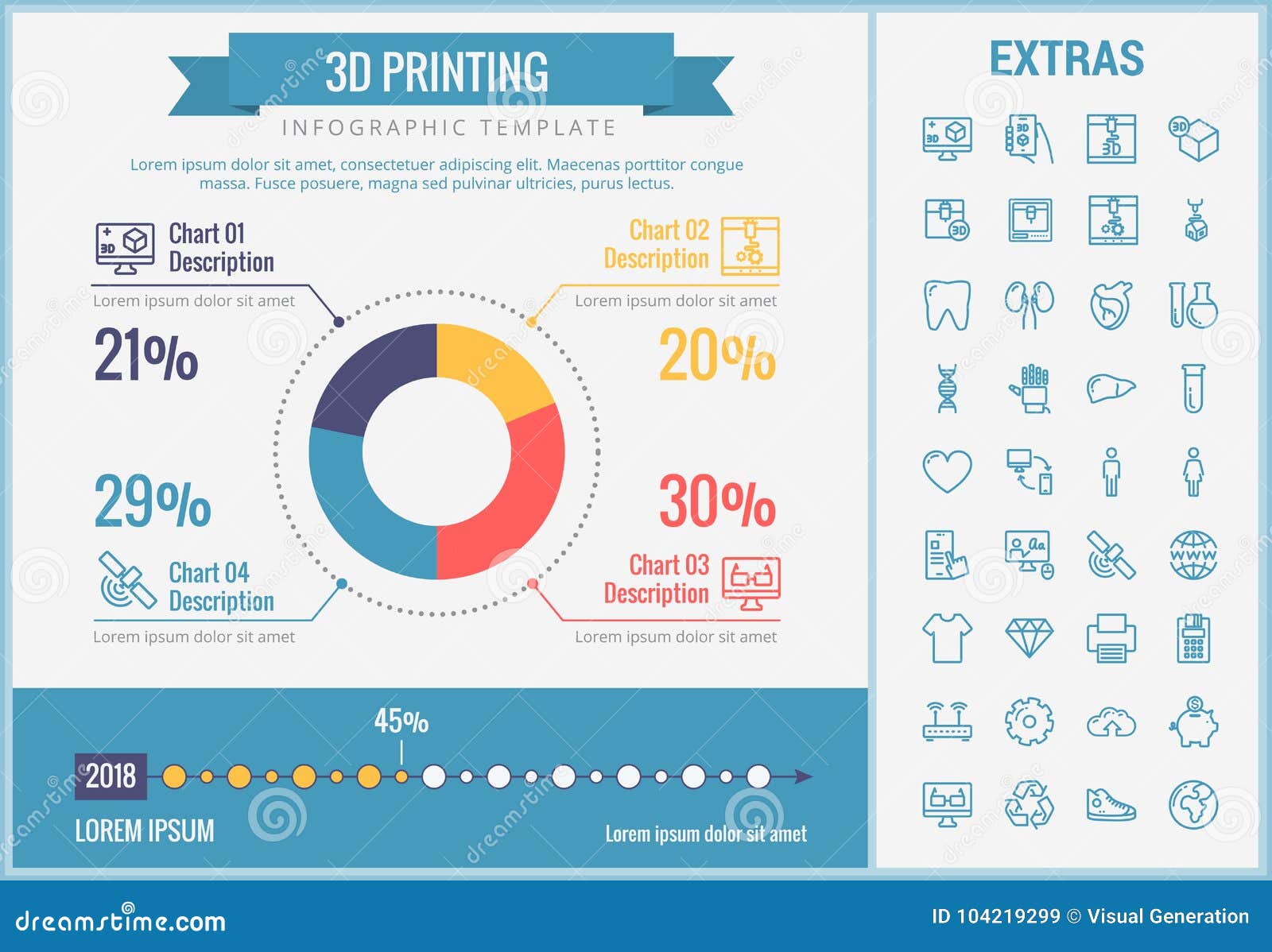 3D Printing Infographic Template and Elements. Stock Vector ...