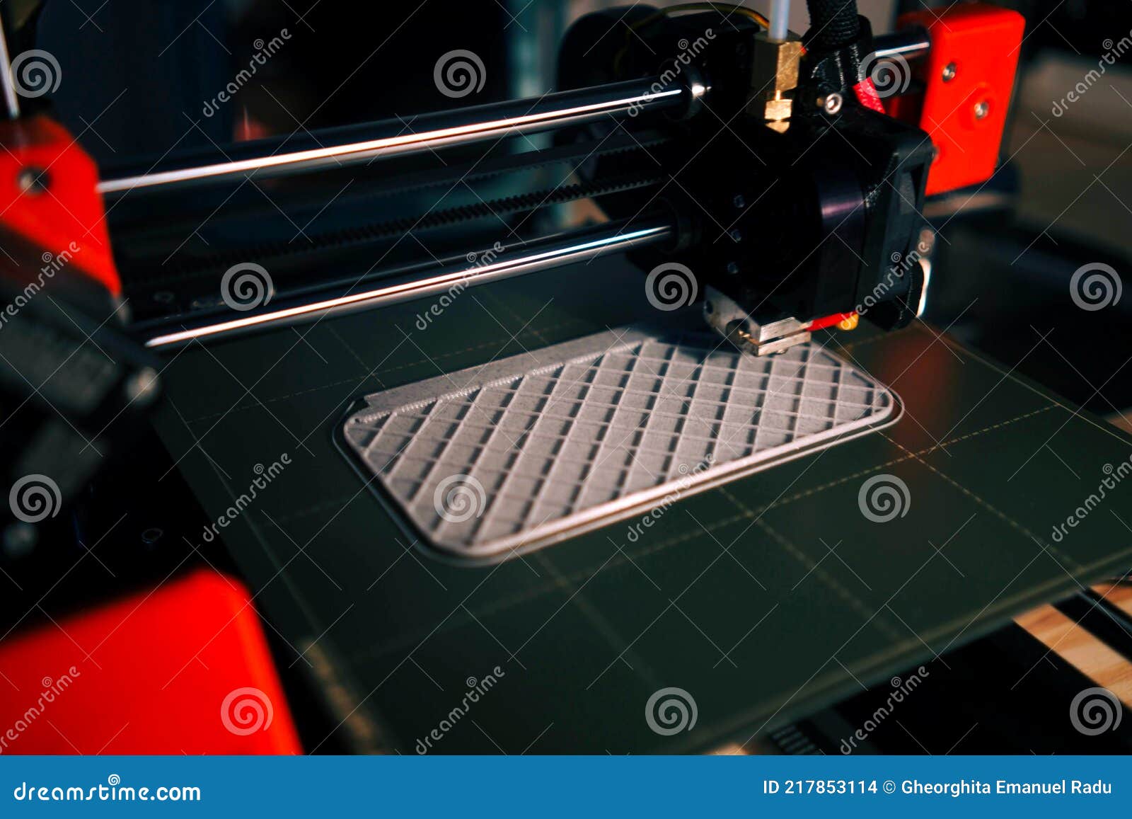 3D Printing Machine Making The 3D Prototype Model With Resin Material ...