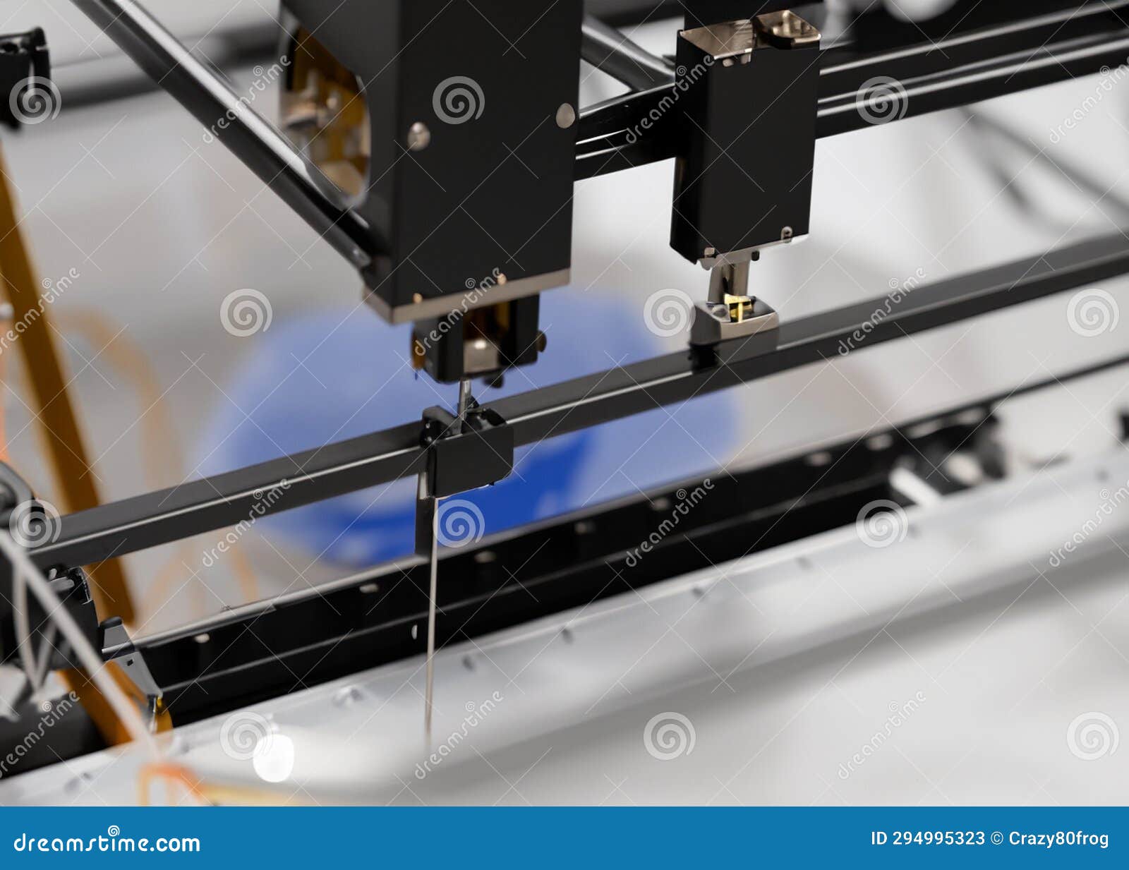 3d Printing Machine in Operation, Closeup with Shallow Depth of View ...