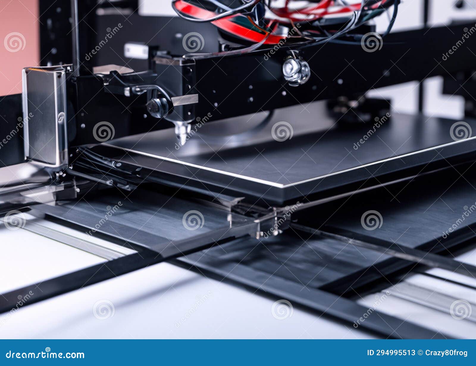 3d Printing Machine in Operation, Closeup with Shallow Depth of View ...