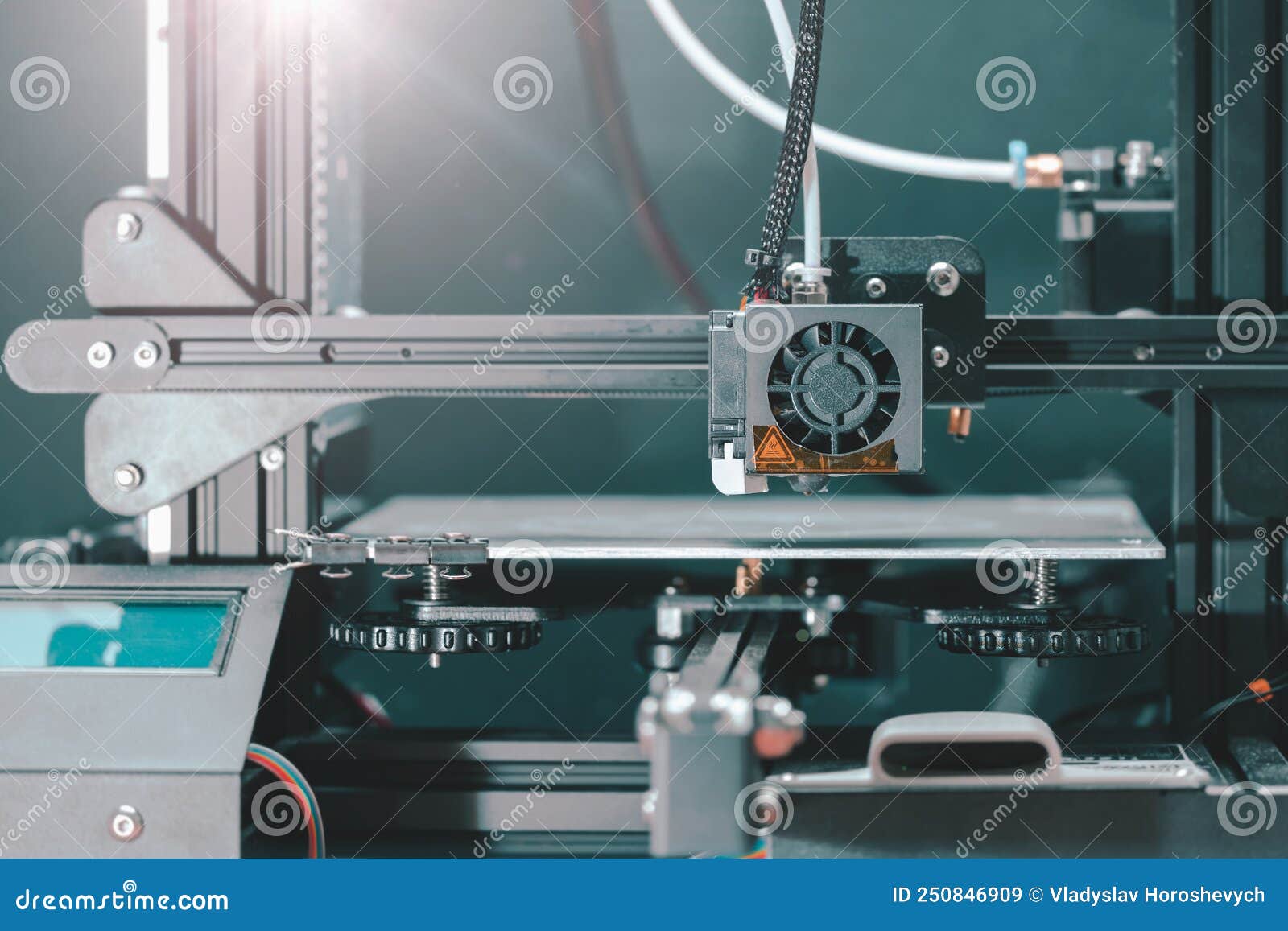 3D Printing Machine, 3D Printer Prints a New Model Stock Image - Image ...