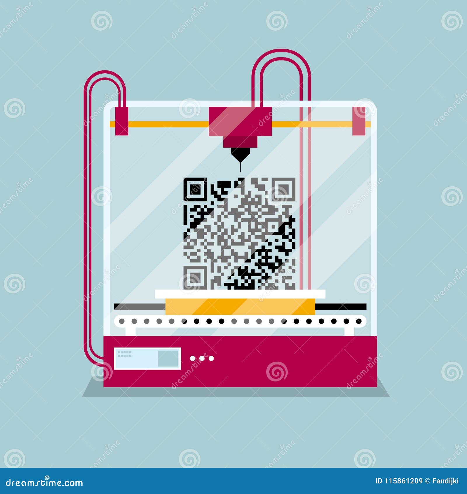 3D Printing a QR Code Symbol, the Concept of Rapid Prototyping.abstract ...