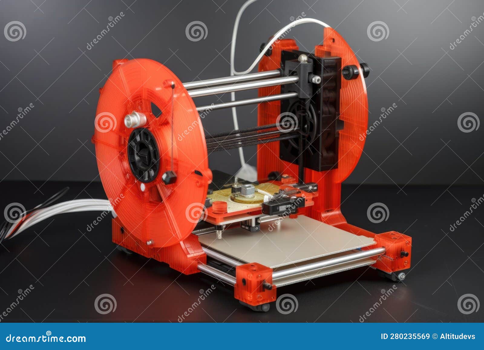 3d Printing Robot, with Extruder Head and Nozzle Printing on Roll of ... 3d Printing Robot, with Extruder Head and Nozzle Printing on Roll of ...