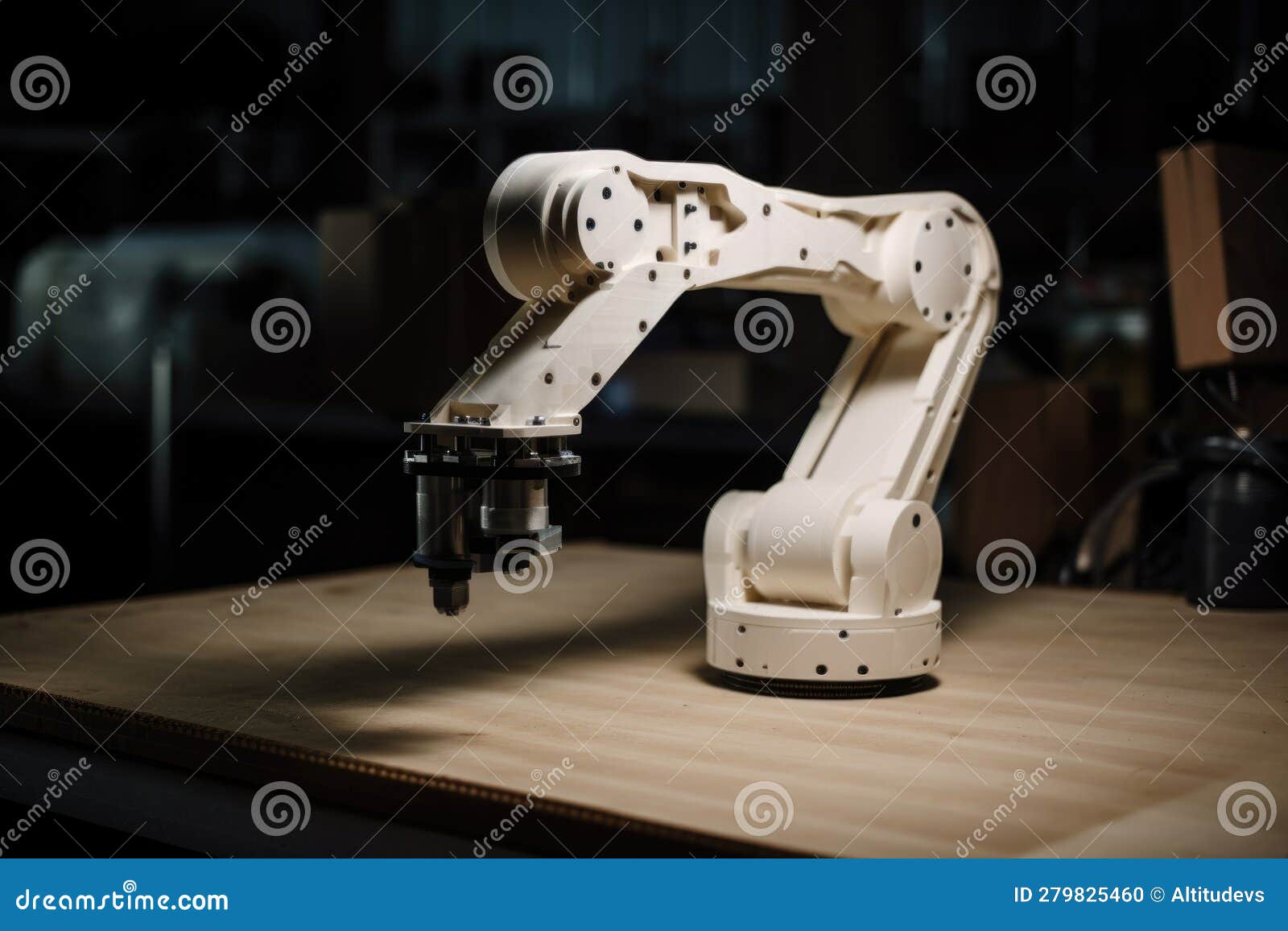 3d Printing Robot, with Its Arm in Motion, Creating Unique Object Stock ...