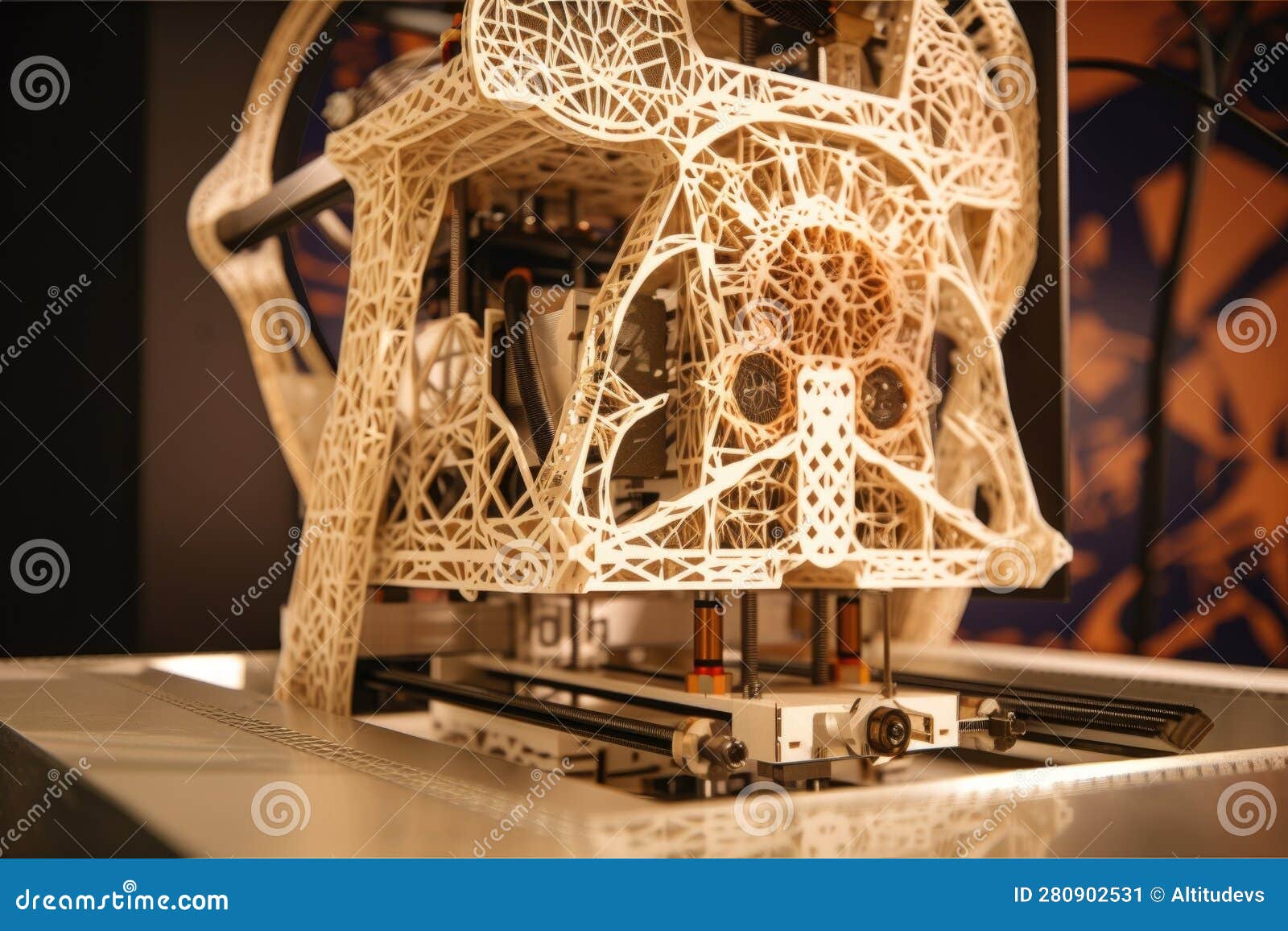 3d Printing Robot Extruding Layer Of Molten Plastic To Create Intricate ...