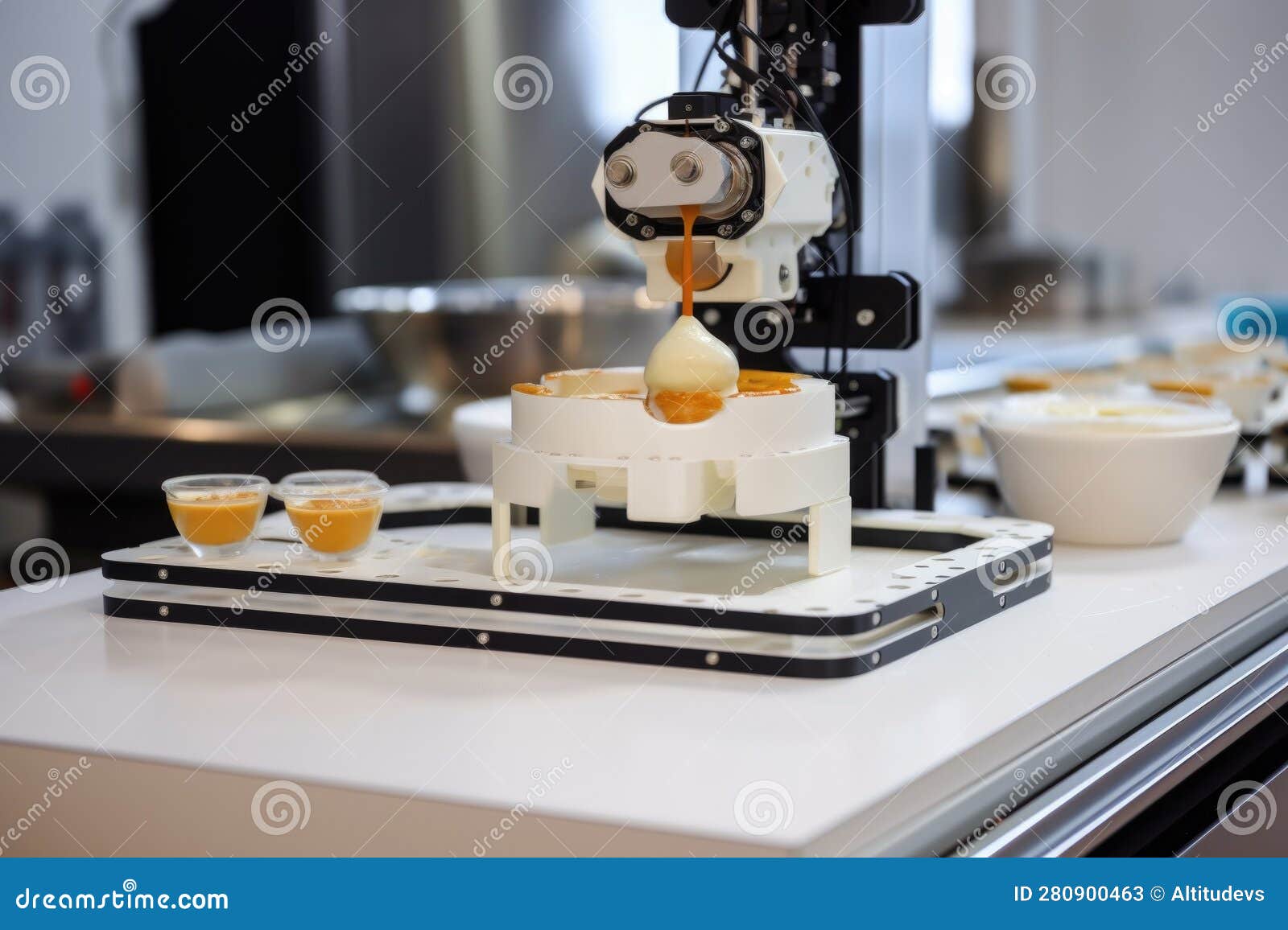 3d Printing Robot, Mixing and Measuring Ingredients for Culinary ...