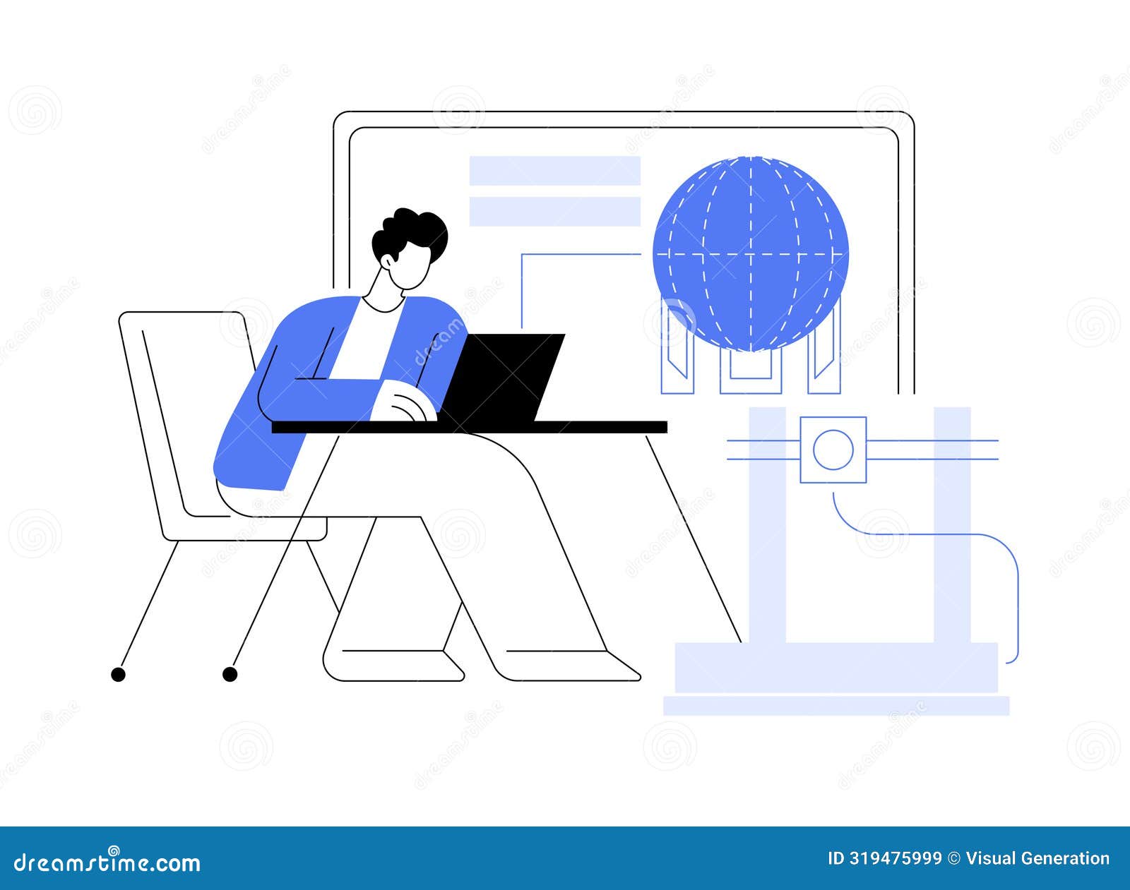 3D Printing Slicing App Isolated Cartoon Vector Illustrations. Stock ...