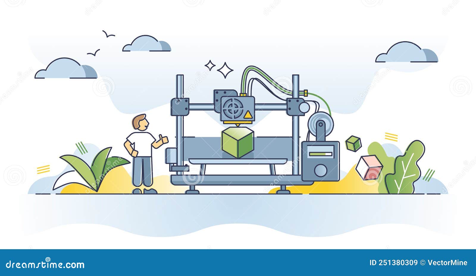 Set Of Hardware, Outline Vector Illustration, Image Of Various ...
