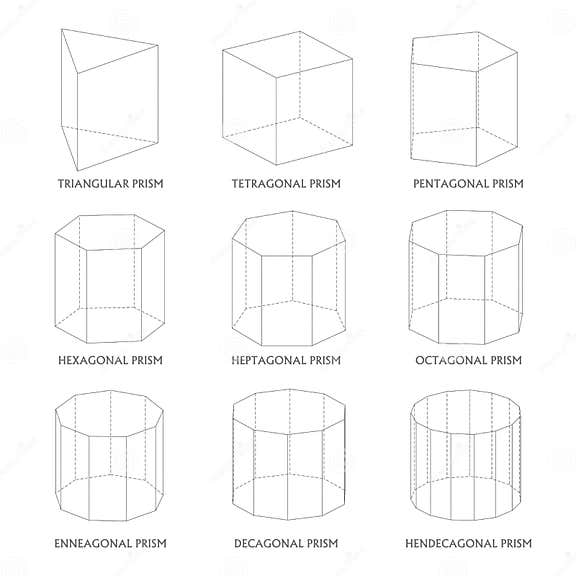 3d Prisms Template. Realistic with Shadow Stock Vector - Illustration ...