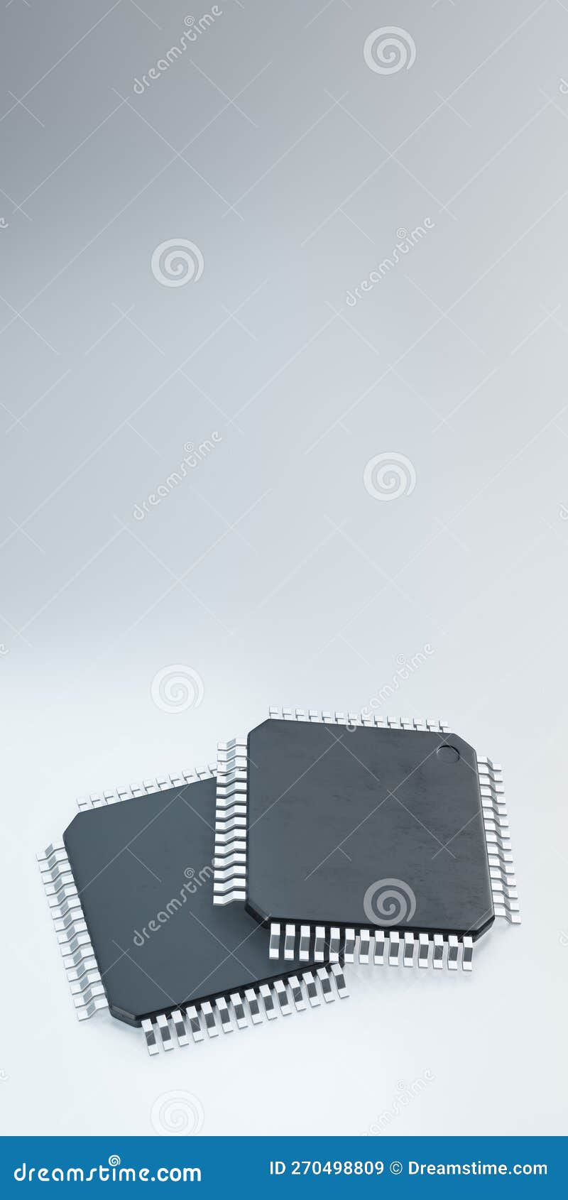 3 D Procesado De Microchip O Chip Semiconductor Para Computación Stock ...