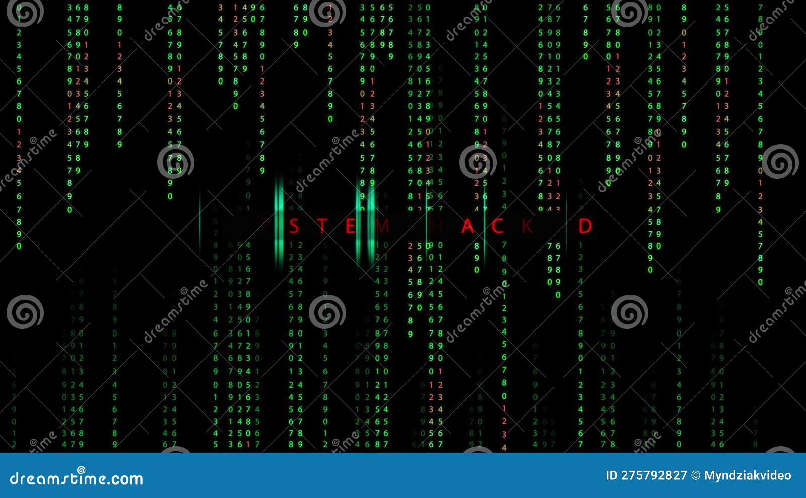 3d Programming Code Abstract Technology Background Hacked Text With Matrix Style Binary Code