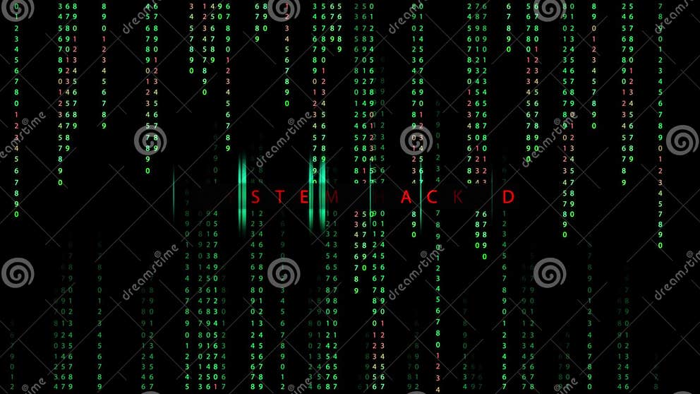 3D Programming Code Abstract Technology Background. Hacked Text, with Matrix Style Binary Code ...