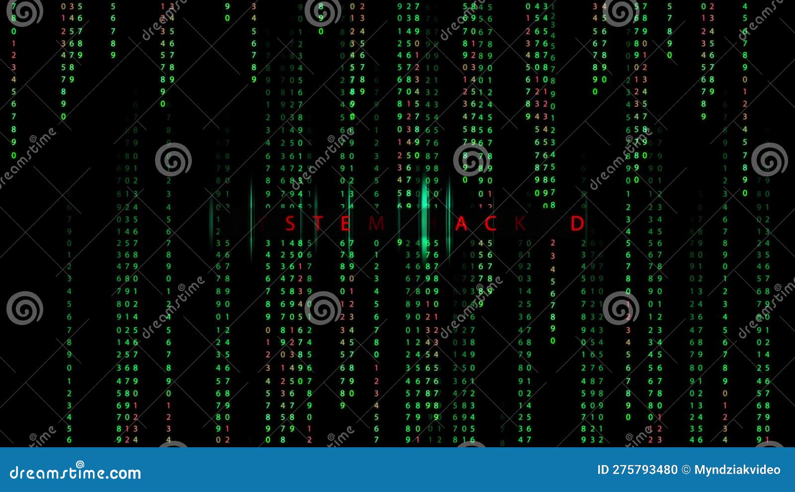 3d Programming Code Abstract Technology Background Hacked Text With Matrix Style Binary Code