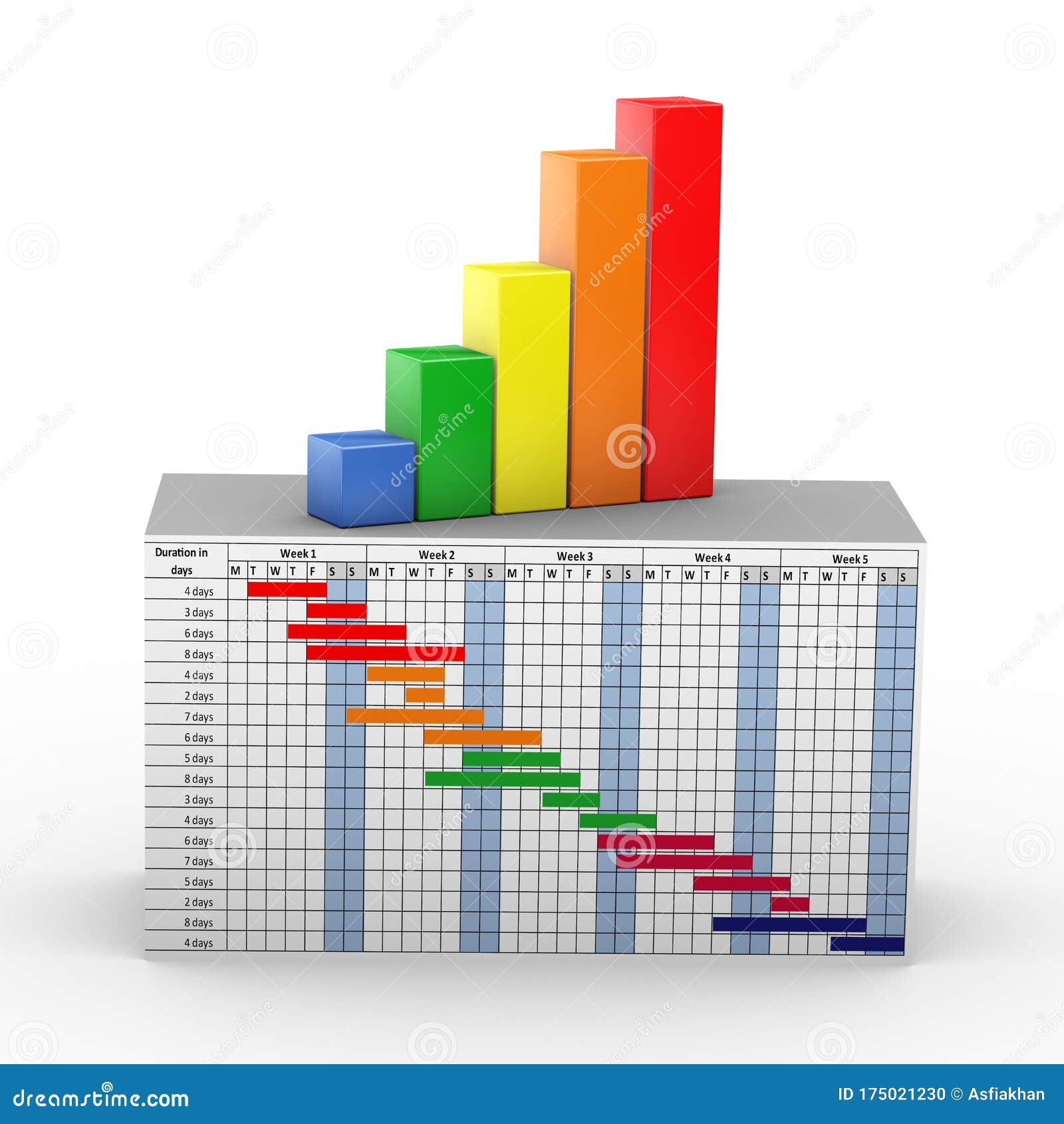 3d Progress Bar on Gantt Chart Desk Stock Illustration - Illustration ... 3d Progress Bar on Gantt Chart Desk Stock Illustration - Illustration ...