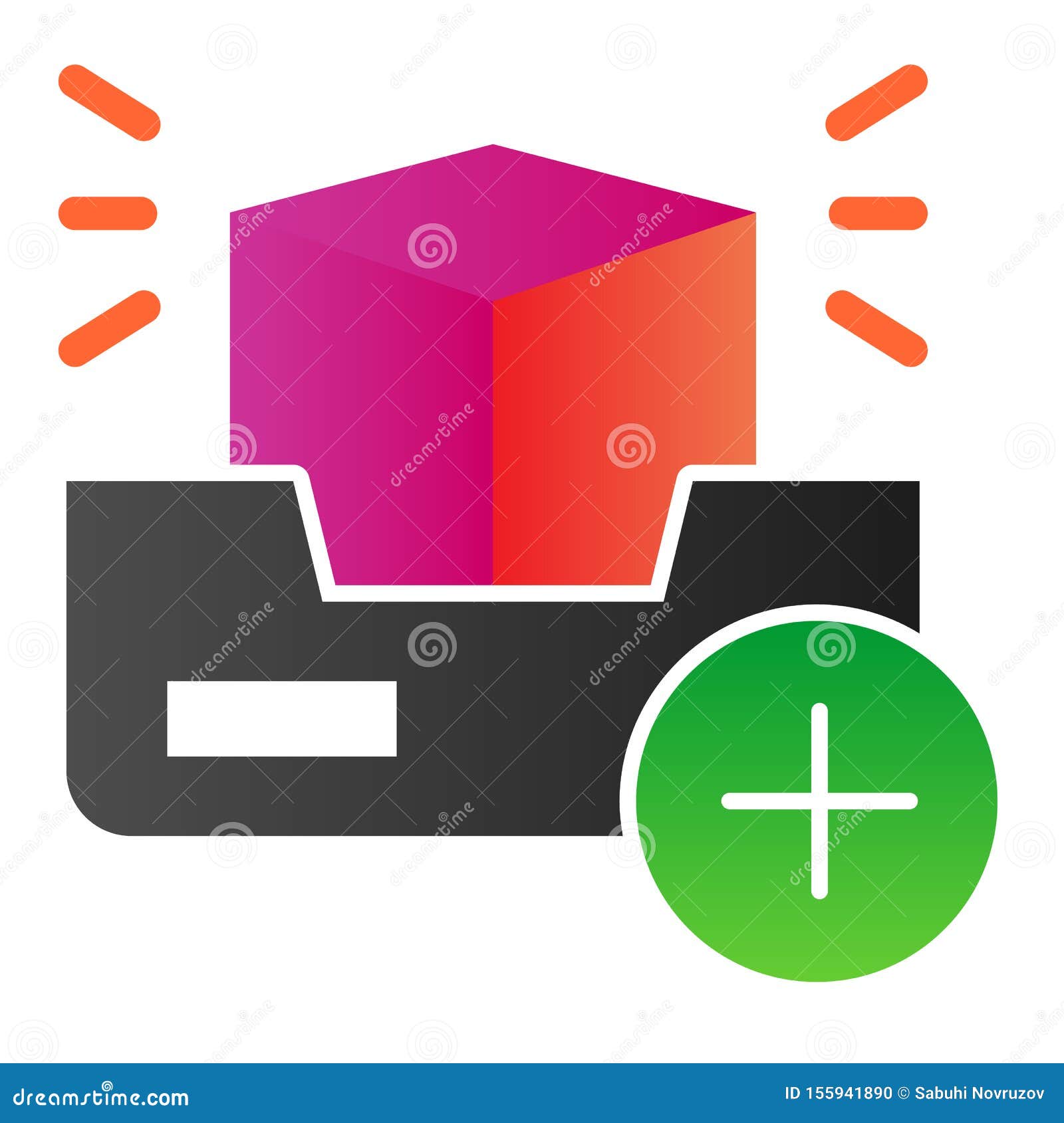 3D Project Flat Icon. Add 3d Modelling Color Icons in Trendy Flat Style ...