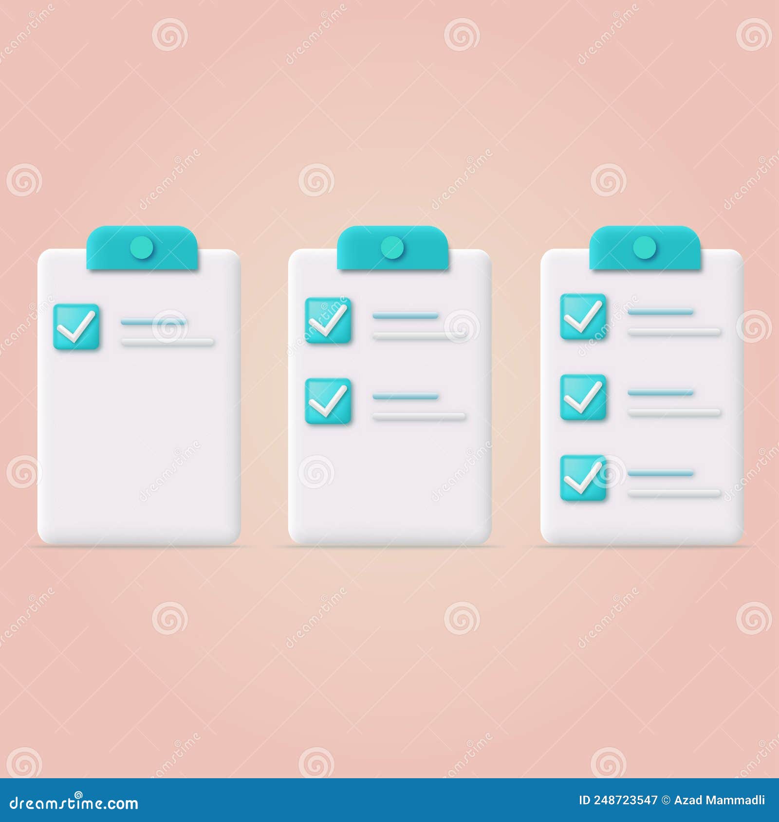 3d Project Plan.Task Management Check List Concept Stock Illustration ...