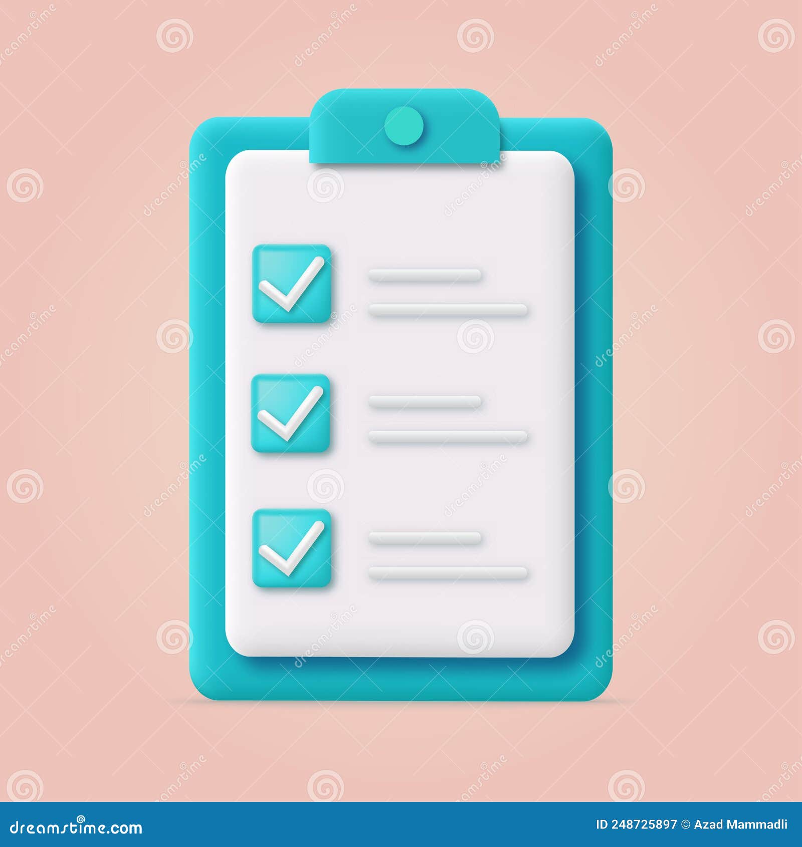 3d Project Plan.Task Management Check List Concept Stock Vector ...