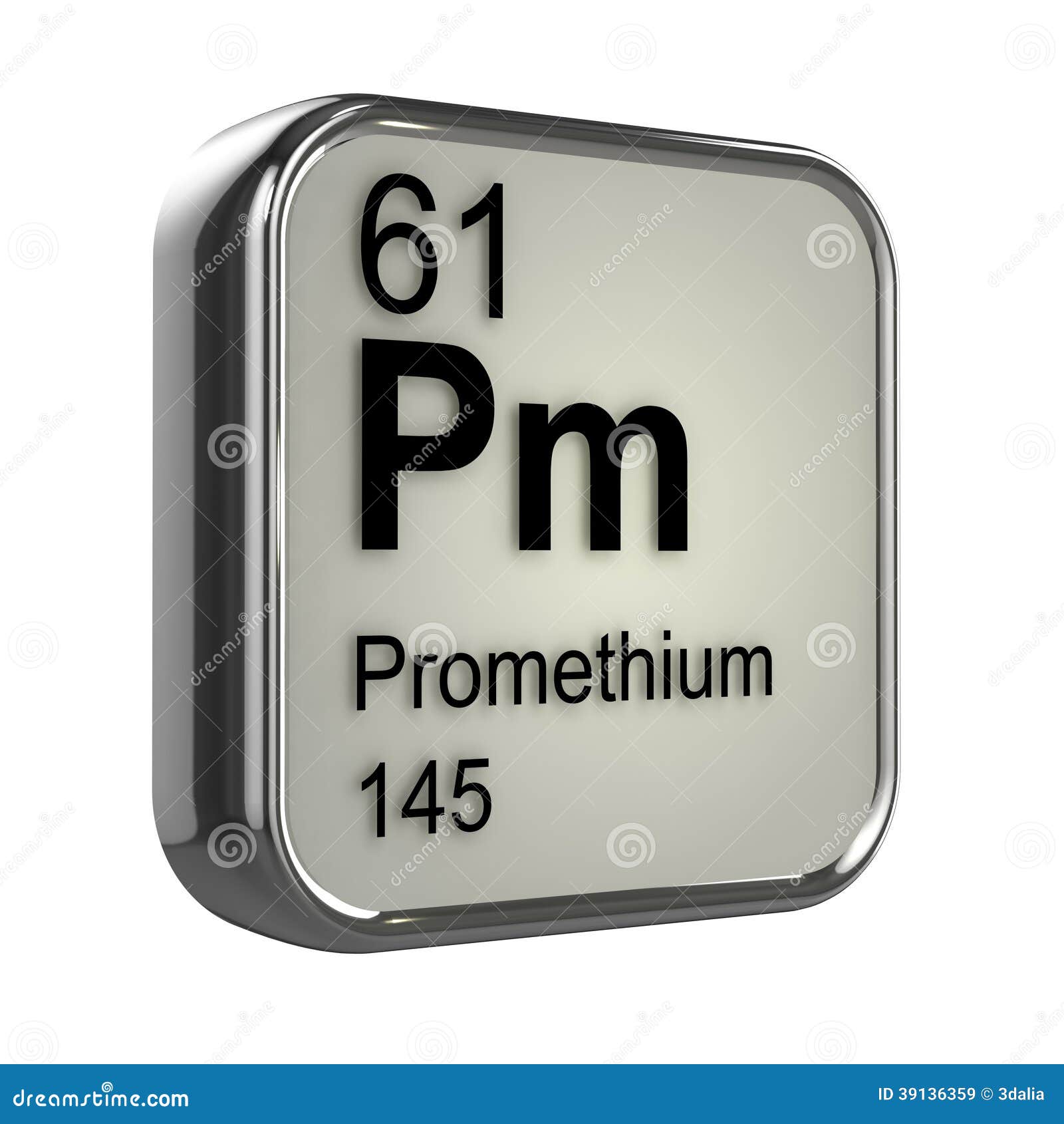 3d Promethium element stock illustration. Illustration of metals - 39136359