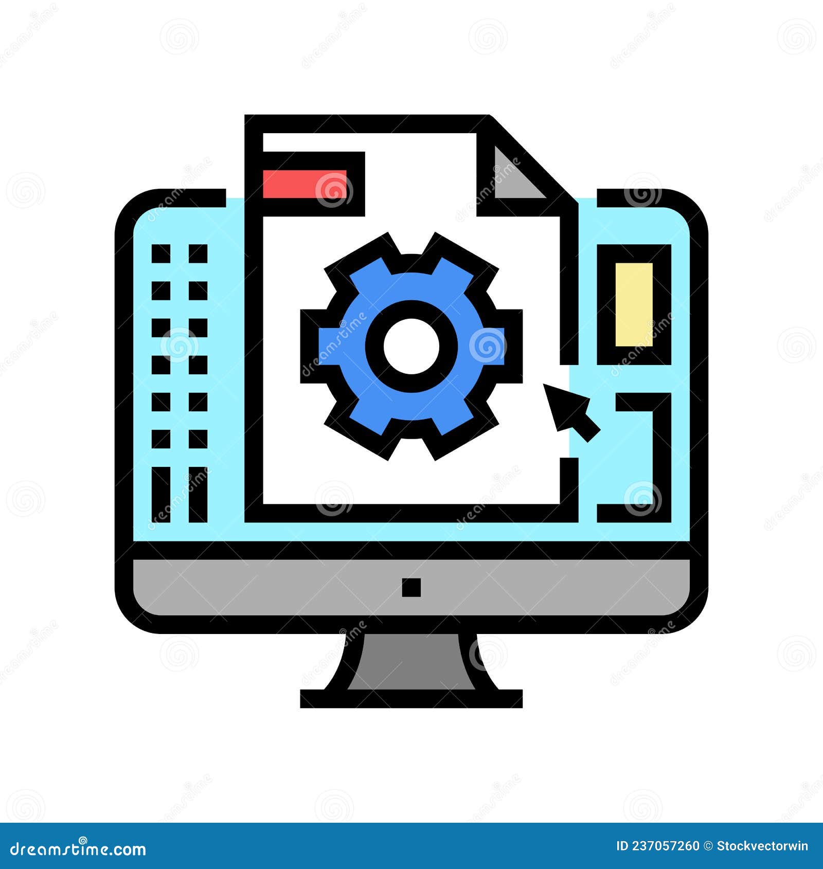 3d Prototyping Color Icon Vector Illustration Stock Vector ...