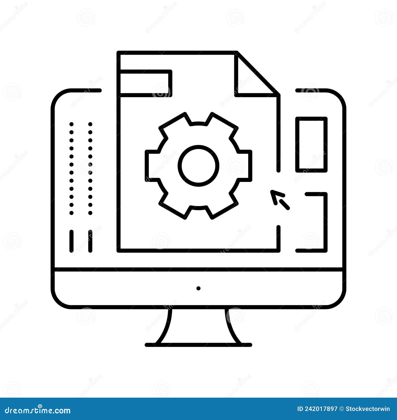 3d Prototyping Line Icon Vector Illustration Stock Vector ...