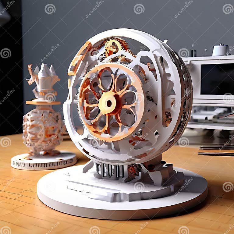 D Prototyping and Visualization Using Three Dimensional Model Stock Illustration - Illustration ...