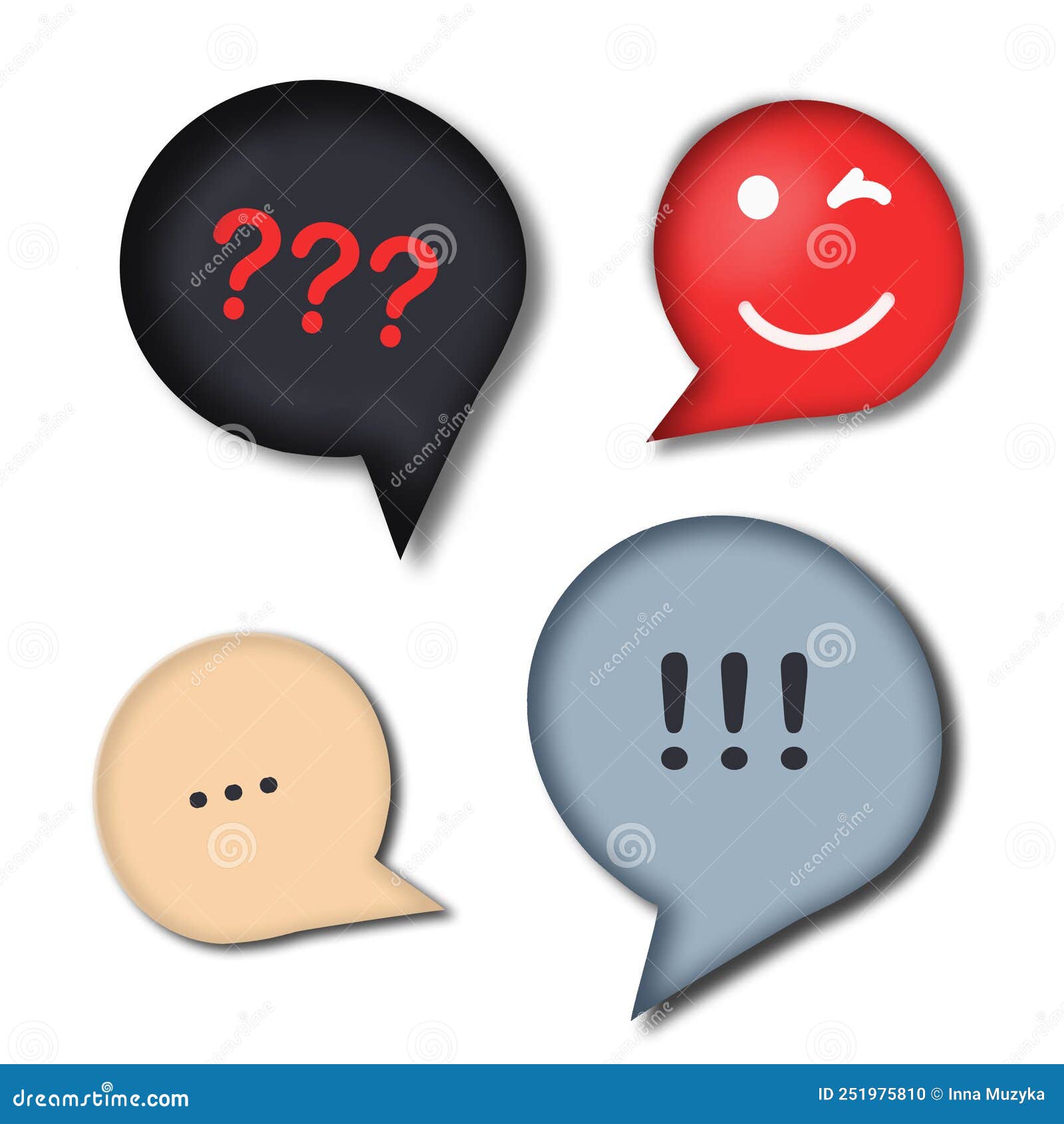 3d punctuation marks stock vector. Illustration of dialog - 251975810