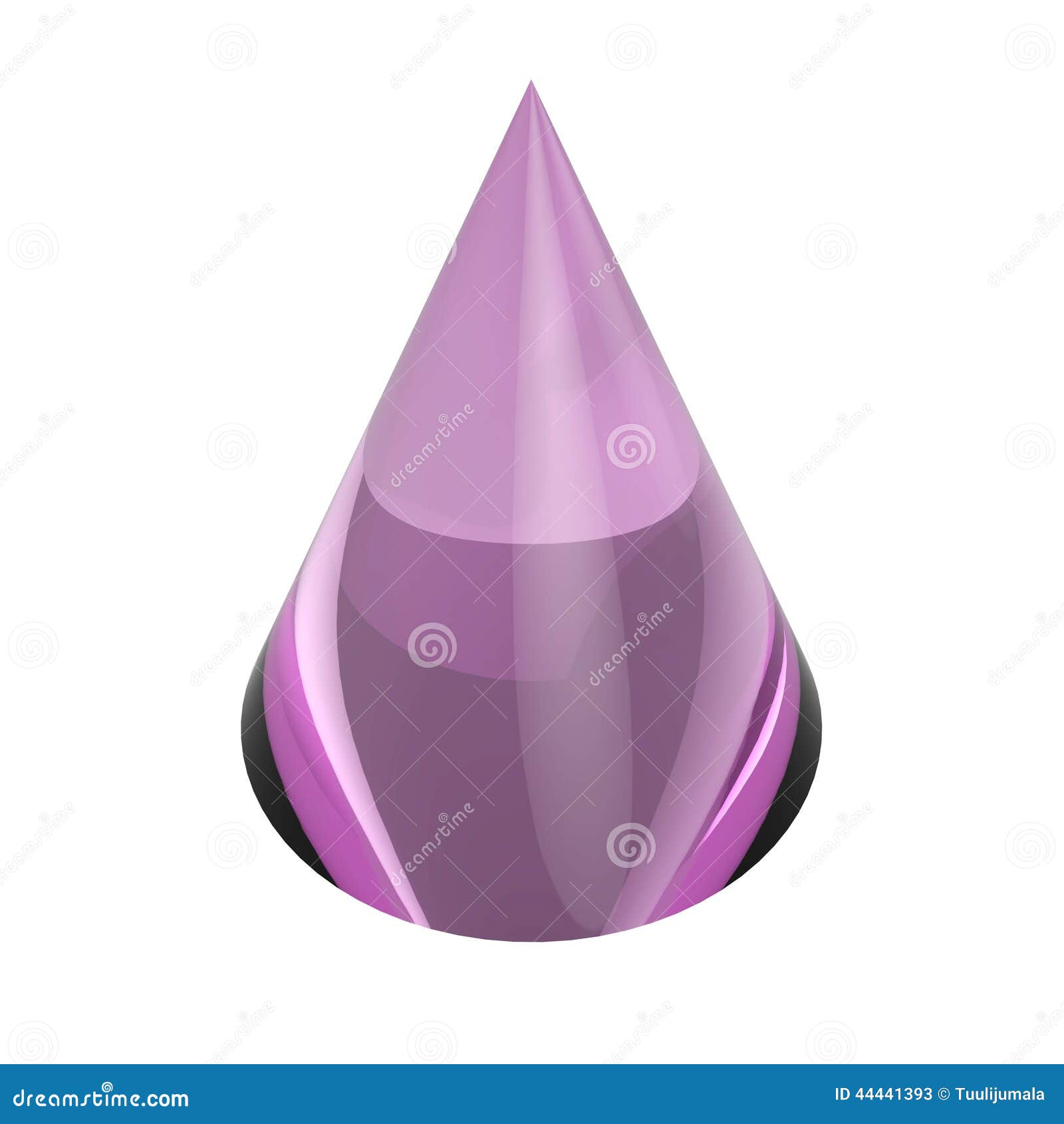 3D purple glass cone stock illustration. Illustration of shape - 44441393