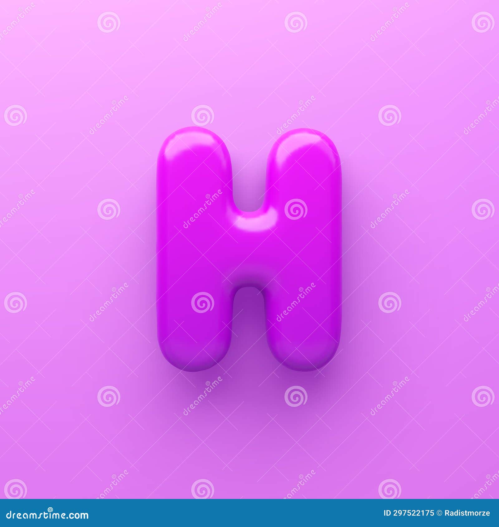 3D Purple Letter H with a Glossy Surface on a Purple Background . Stock ...