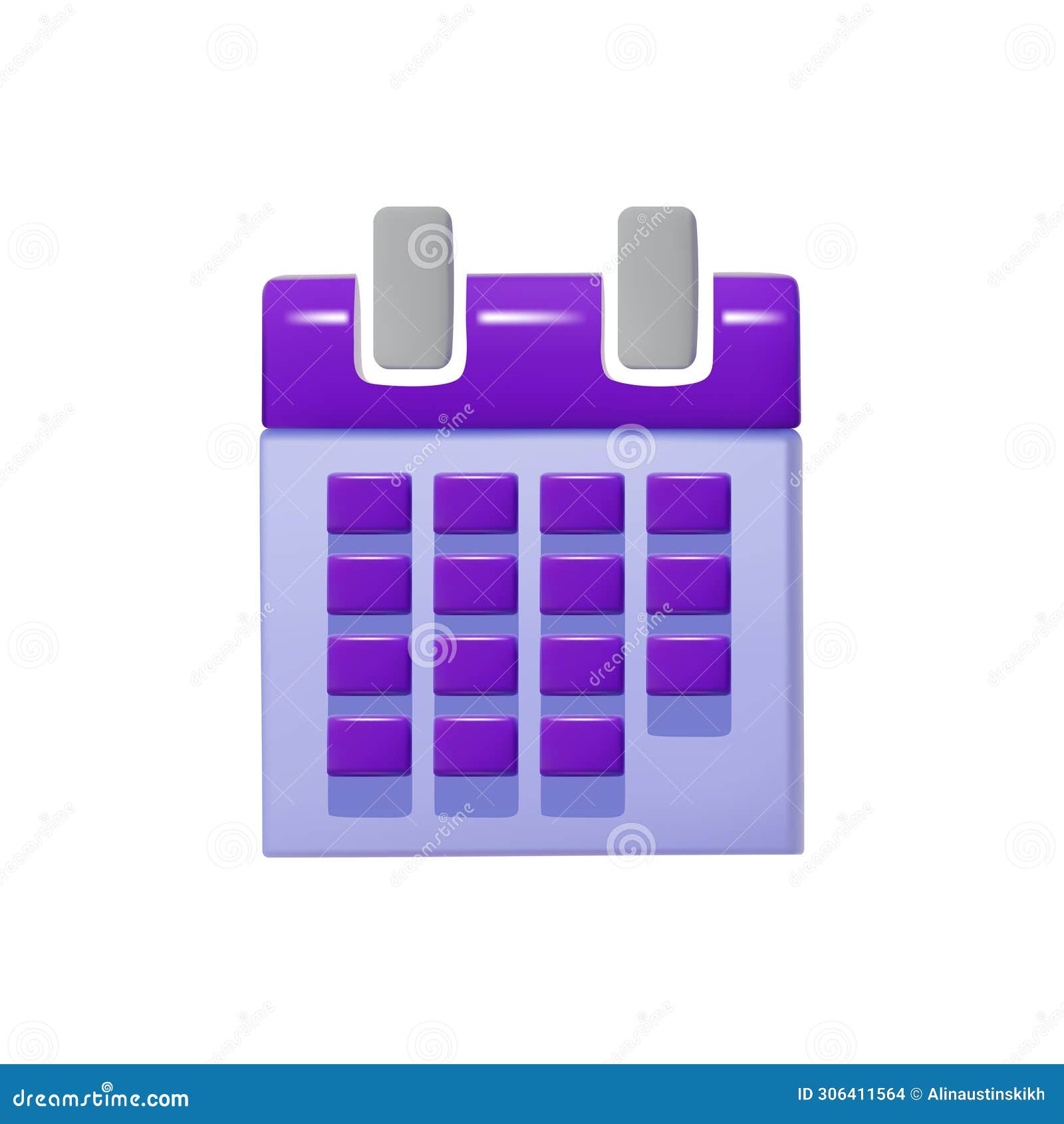 3D Purple Monthly Calendar Binder for Time Management and Scheduling ...