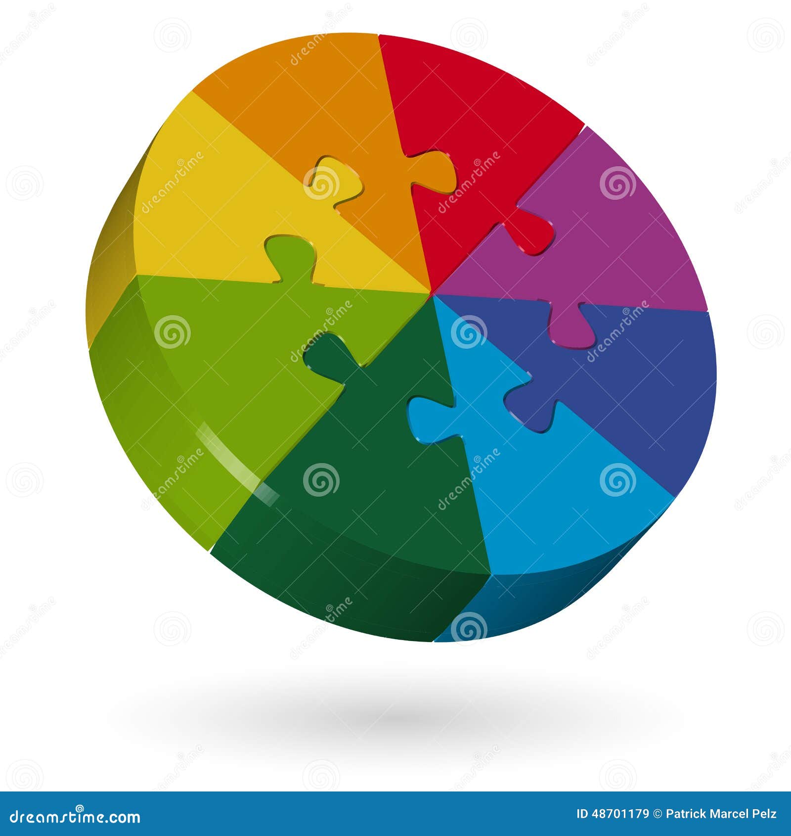 3D puzzle circle - 8 parts stock vector. Illustration of combine - 48701179