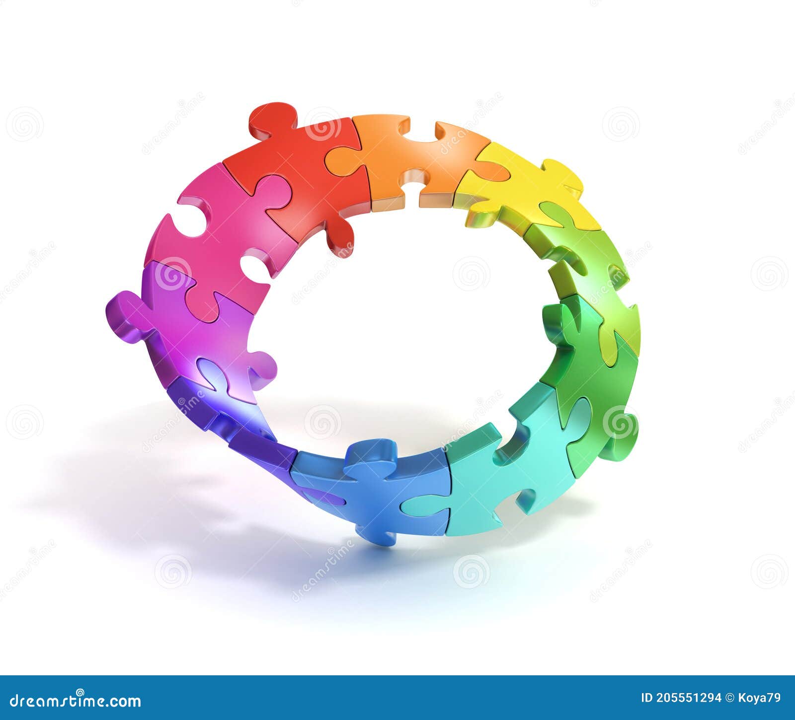 Colorful Mobius Loop Made Of Three Broken Lines Drawn On A Sphere