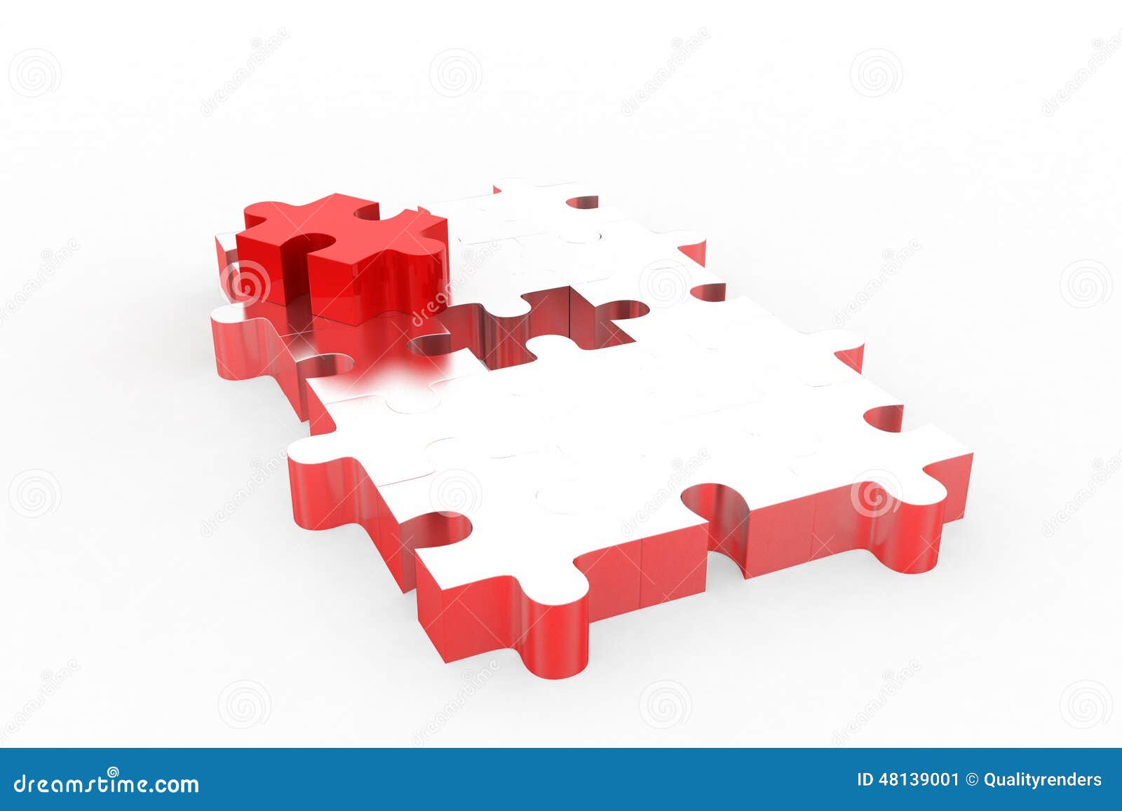 3d puzzle concept stock illustration. Illustration of concept - 48139001