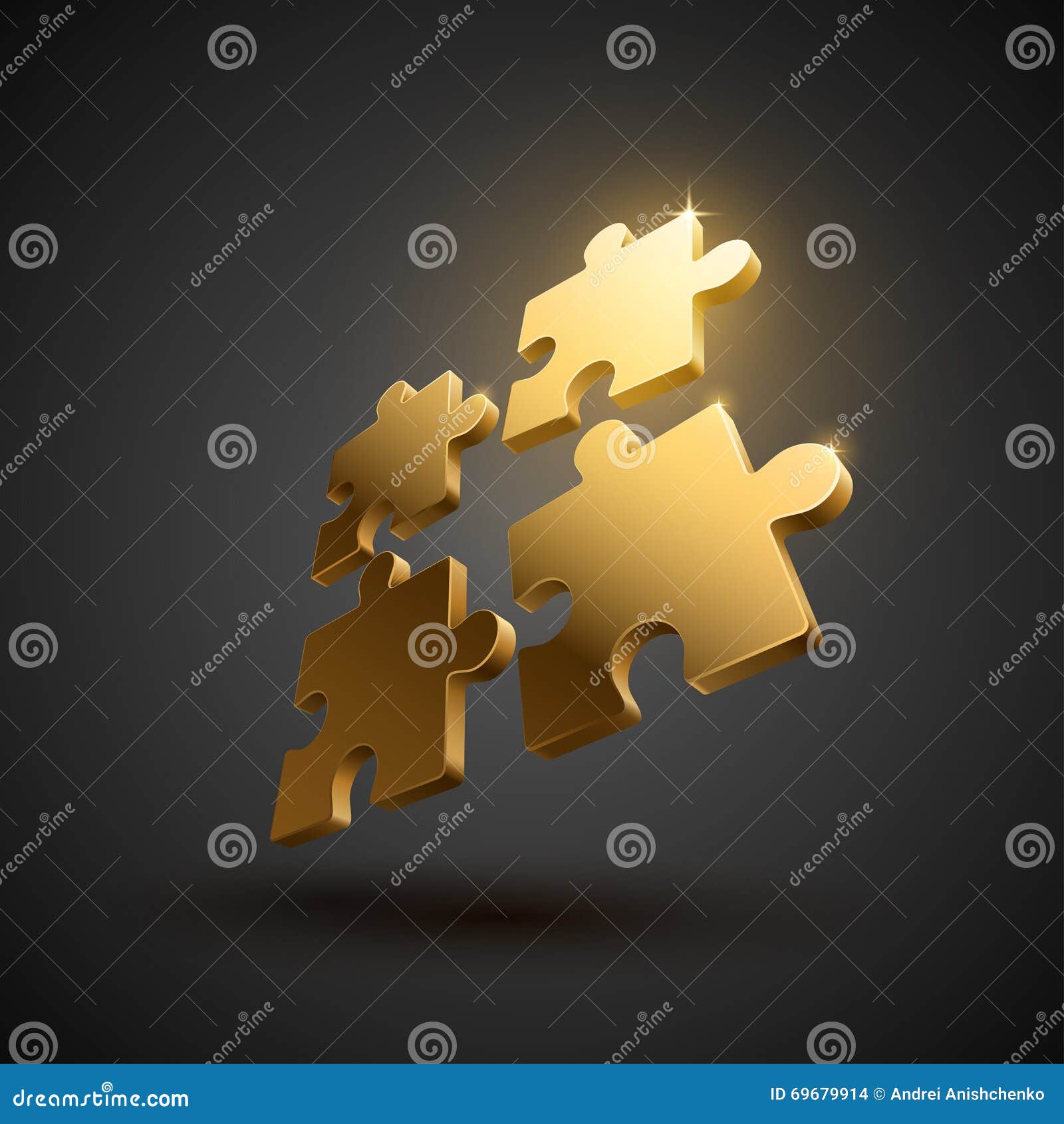 3D puzzle illustration stock vector. Illustration of challenge - 69679914
