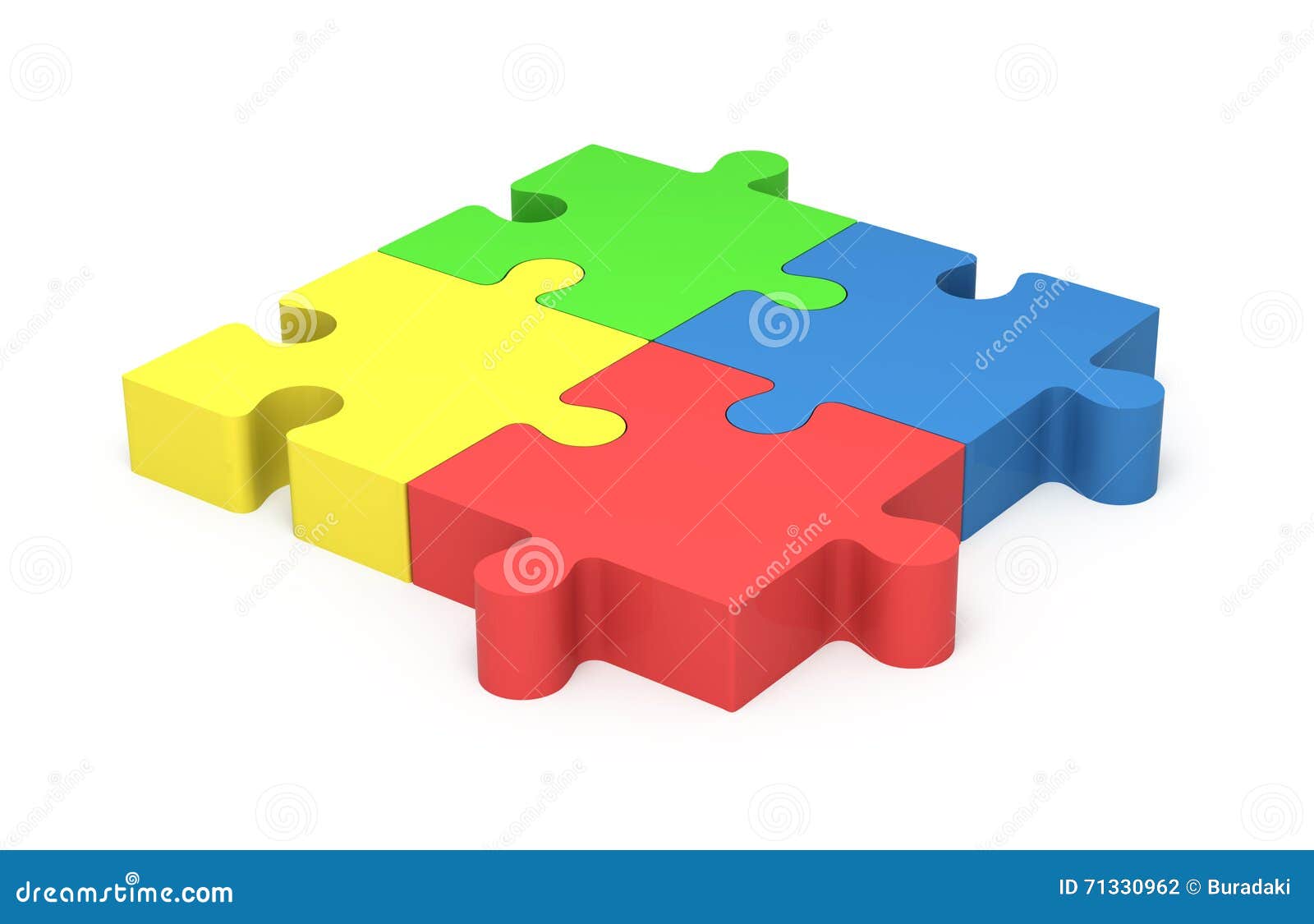 3D Puzzle Pieces. Concept Unity. Stock Photo - Image of diagram ...