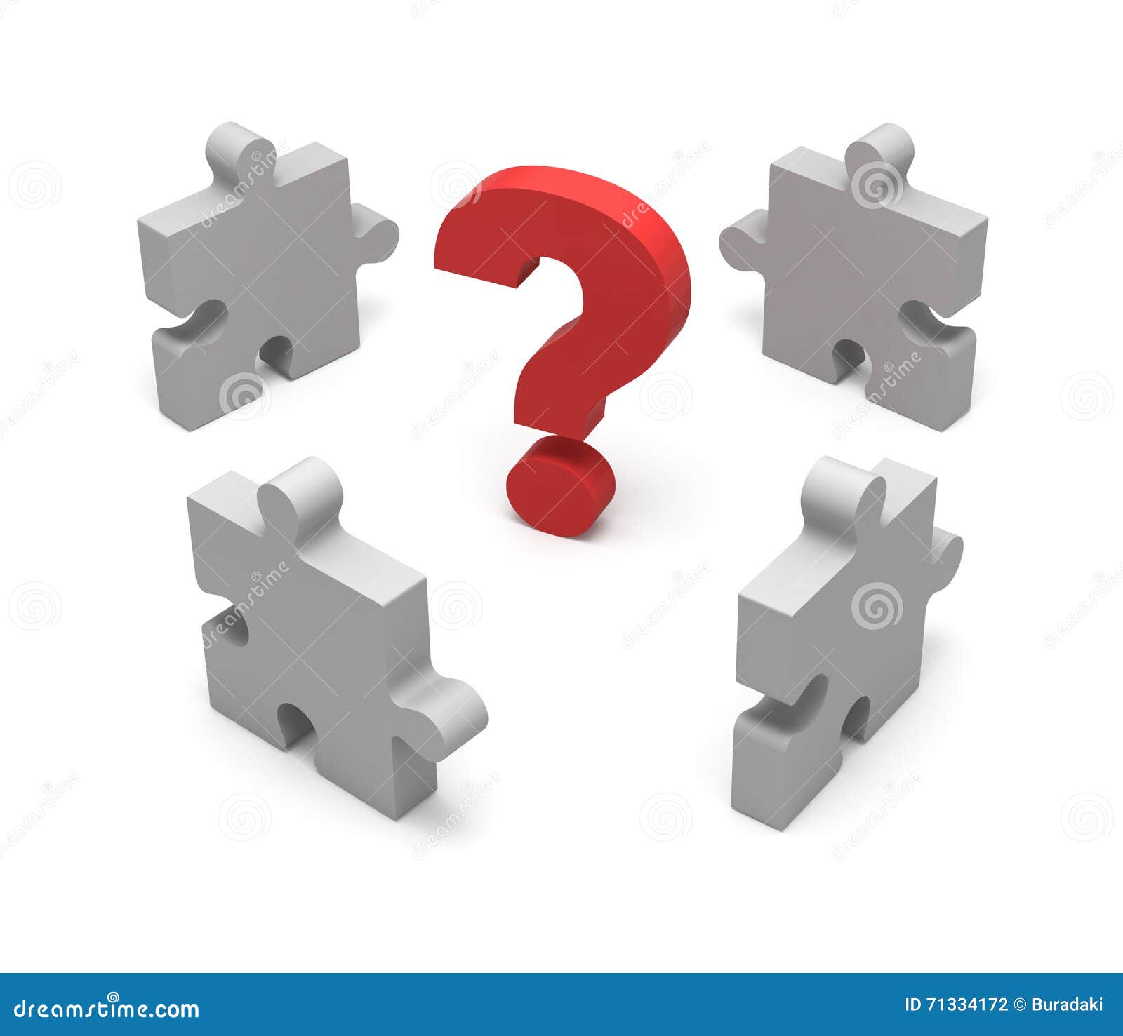 3D Puzzle And Question Mark. Concept Solution. Royalty-Free Stock Image ...