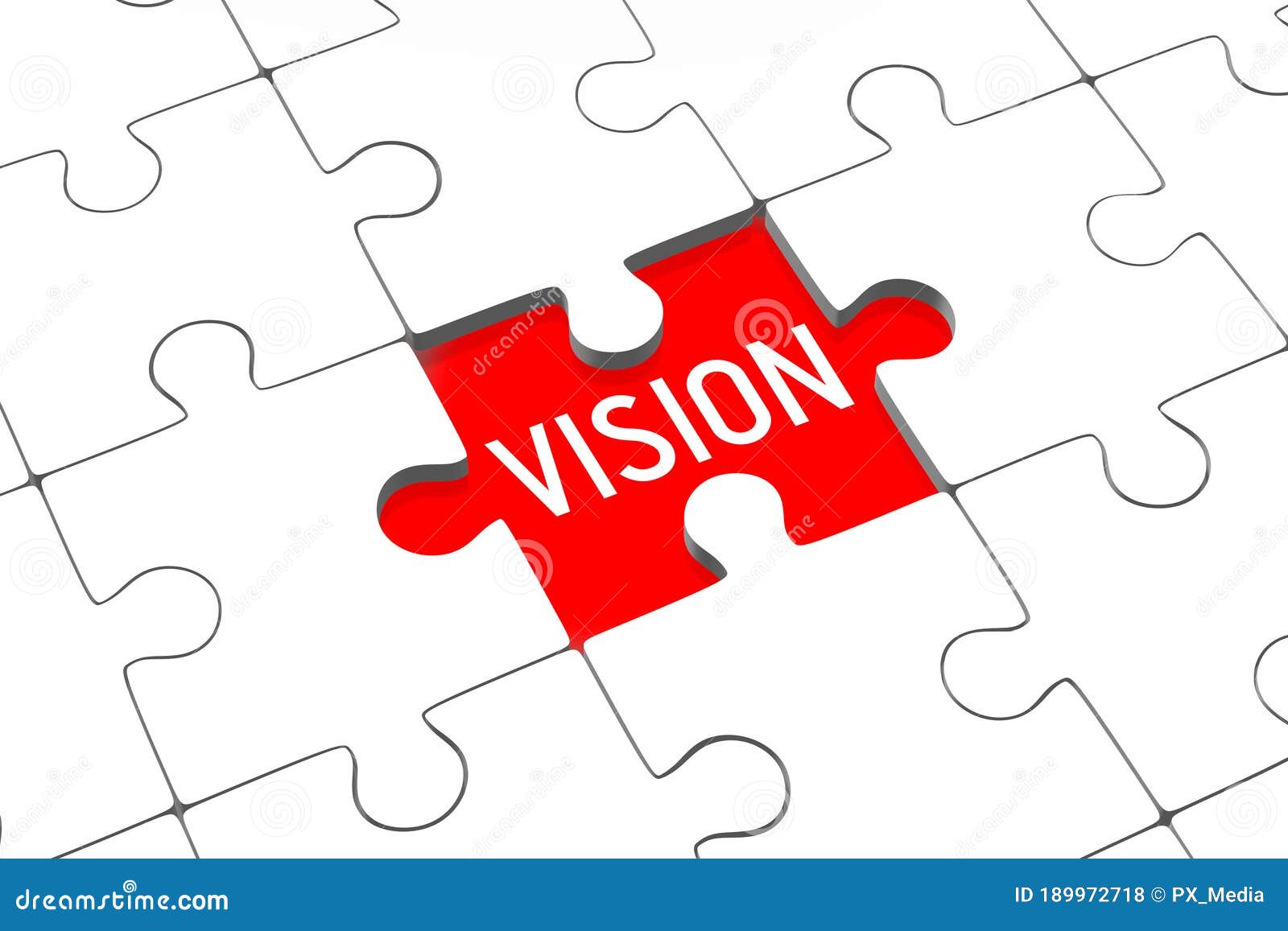 Vision - Jigsaw Puzzle Pieces Stock Illustration - Illustration of ...
