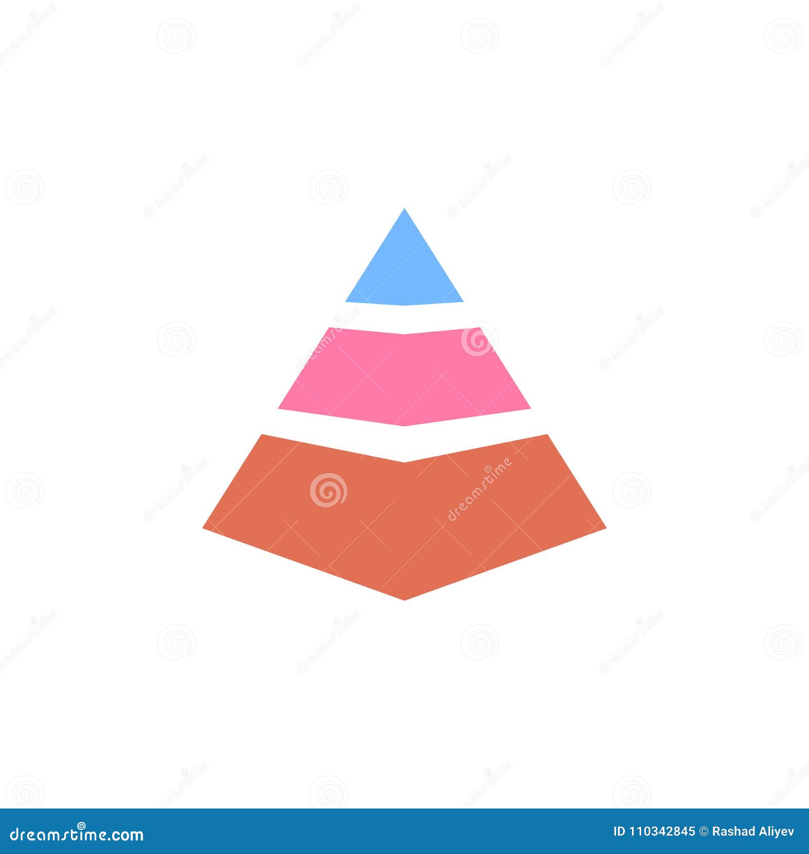 3D Pyramid Diagram Icon. Element of Colored Charts and Diagrams for ...