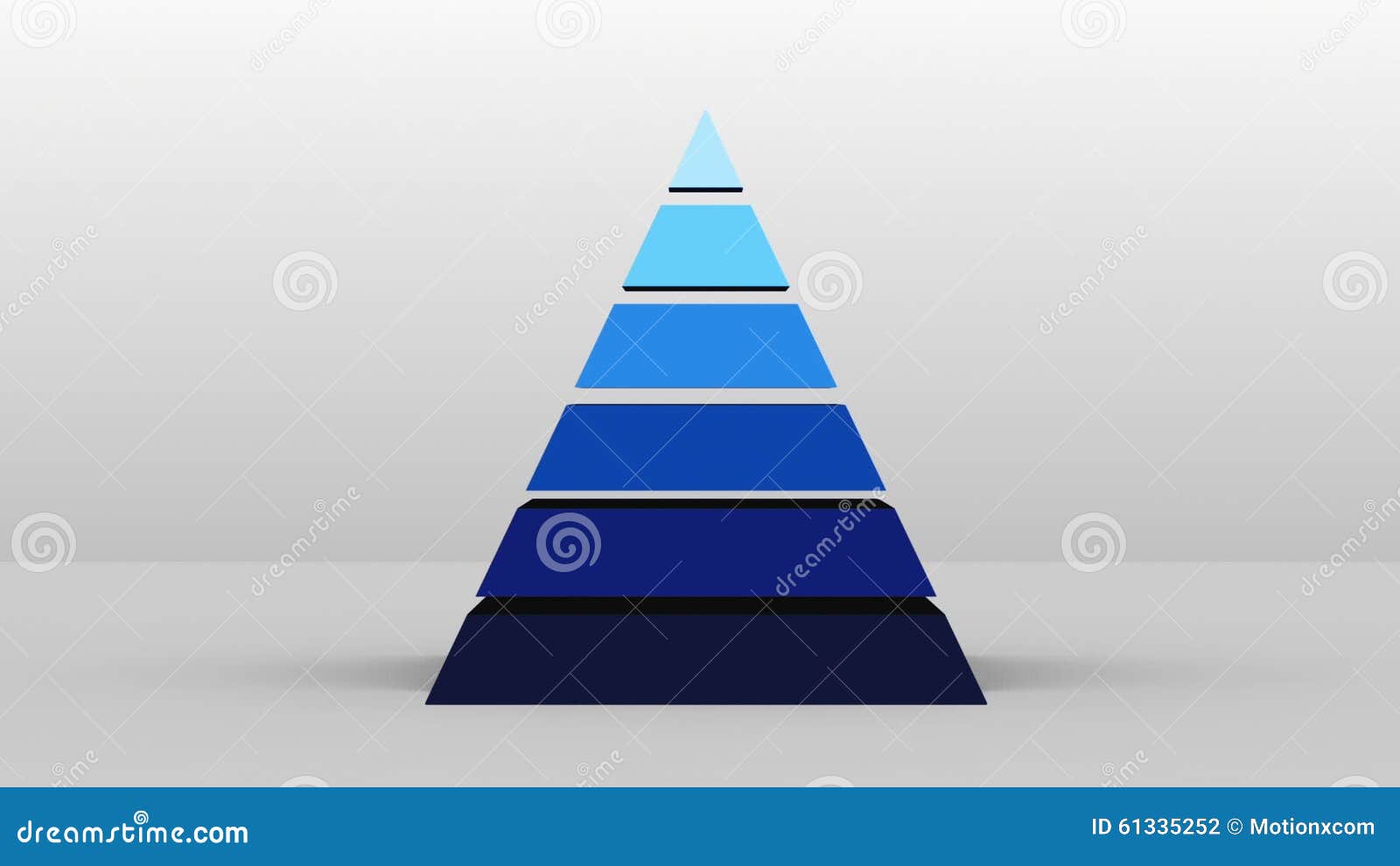 3D Pyramid Shape with Six Layers, Vector Infographic. Stock Footage ...