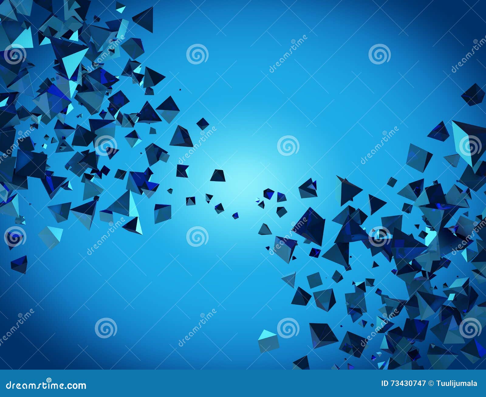3D Pyramids Flow Background. Stock Illustration - Illustration of block ...